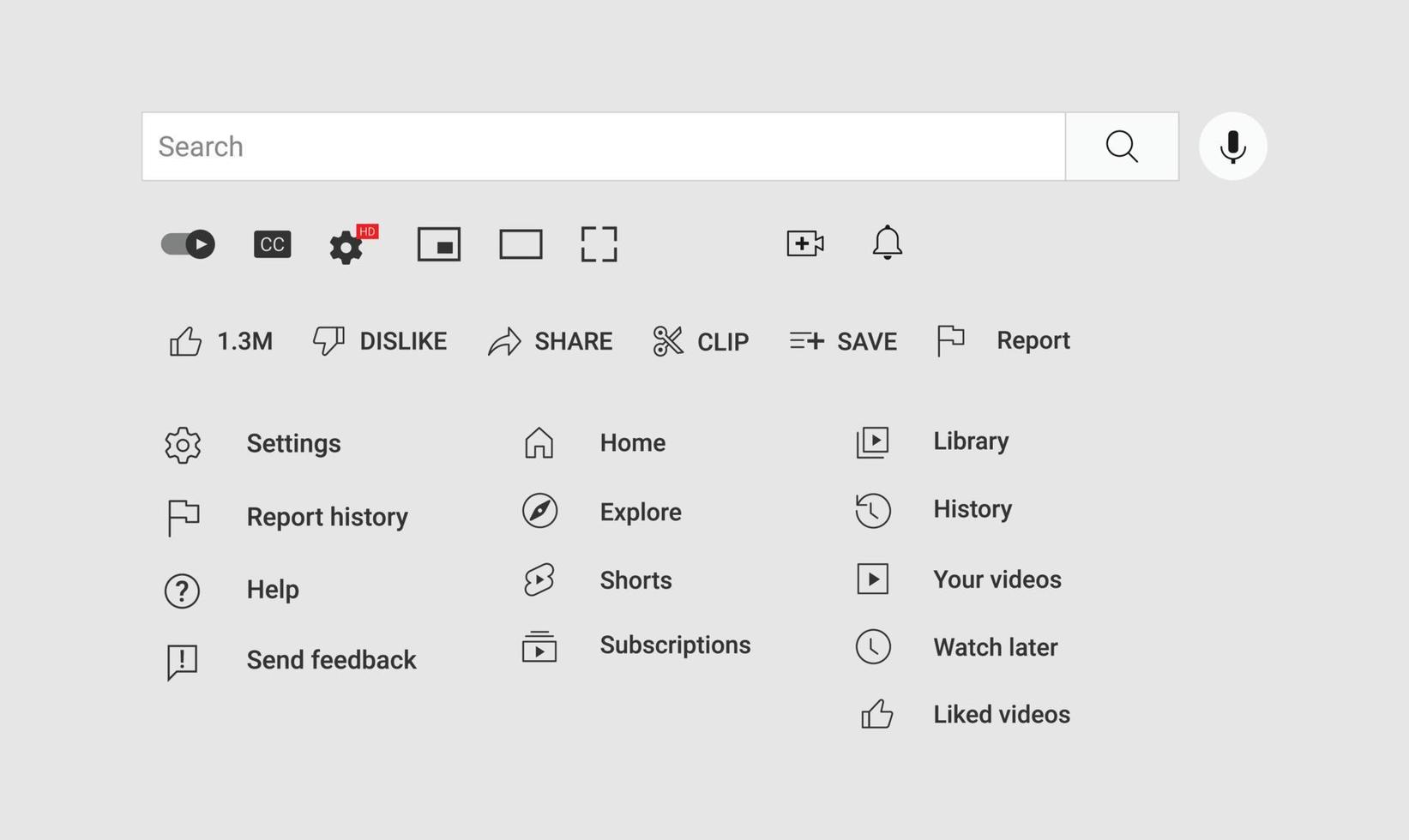 Youtube Interface Vector Art, Icons, and Graphics for Free Download
