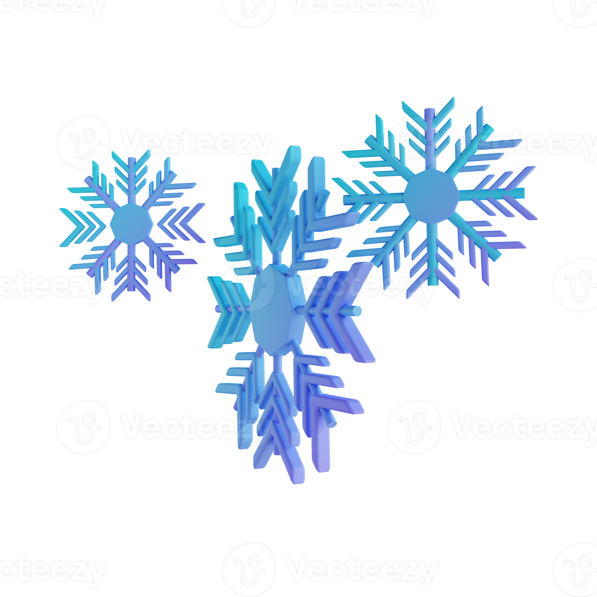 3D illustration snow flakes 10851225 PNG