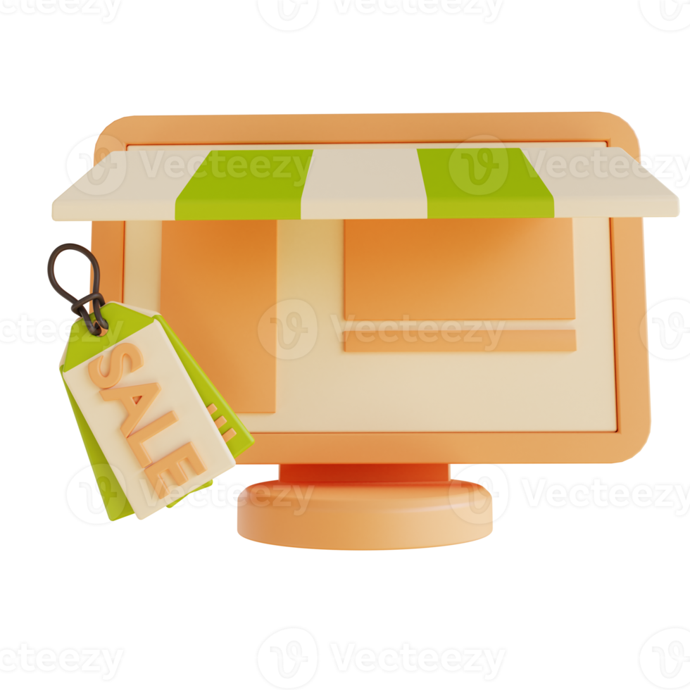 3D illustration online shop sale 10851279 PNG