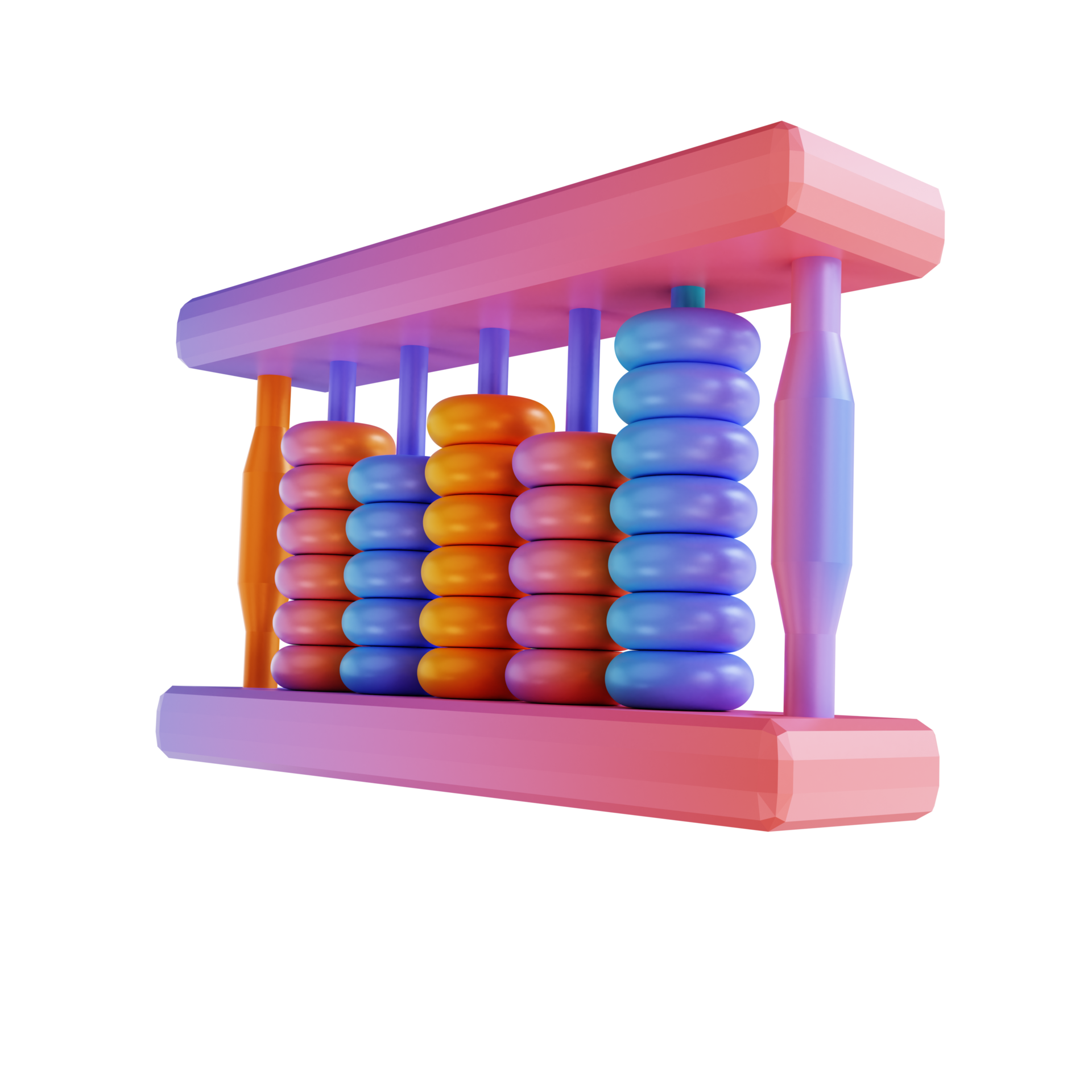 3d Illustration Colorful Abacus 10851472 Png