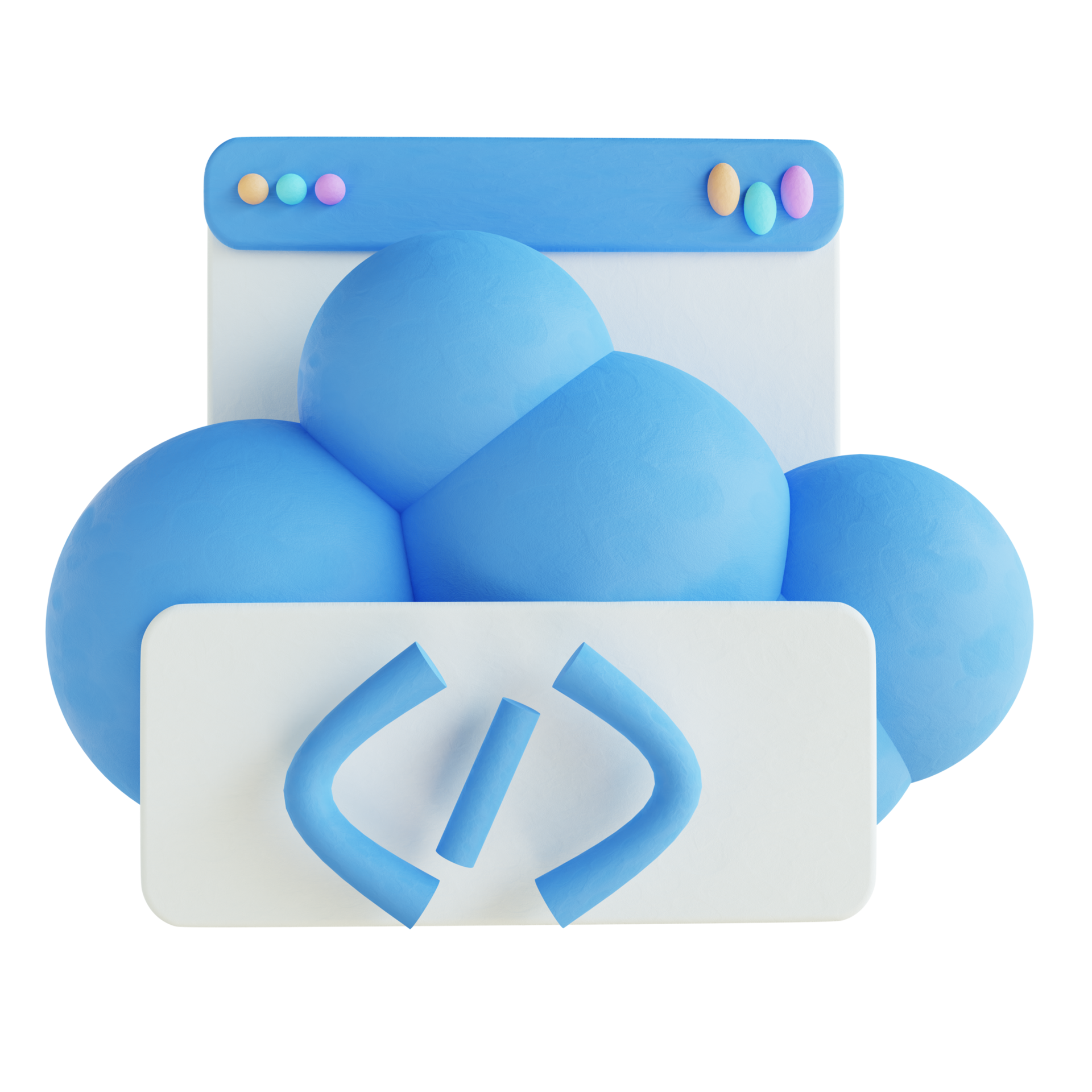 3D Illustration Cloud Code Website 10851766 PNG 3d-illustration-cloud-code-website-10851766-png