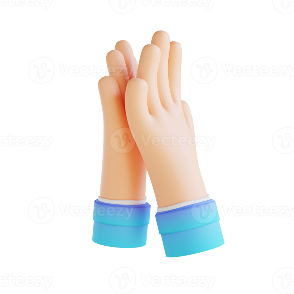 3D illustration clap hand gestures 10854409 PNG 3D illustration clap hand gestures 10854409 PNG