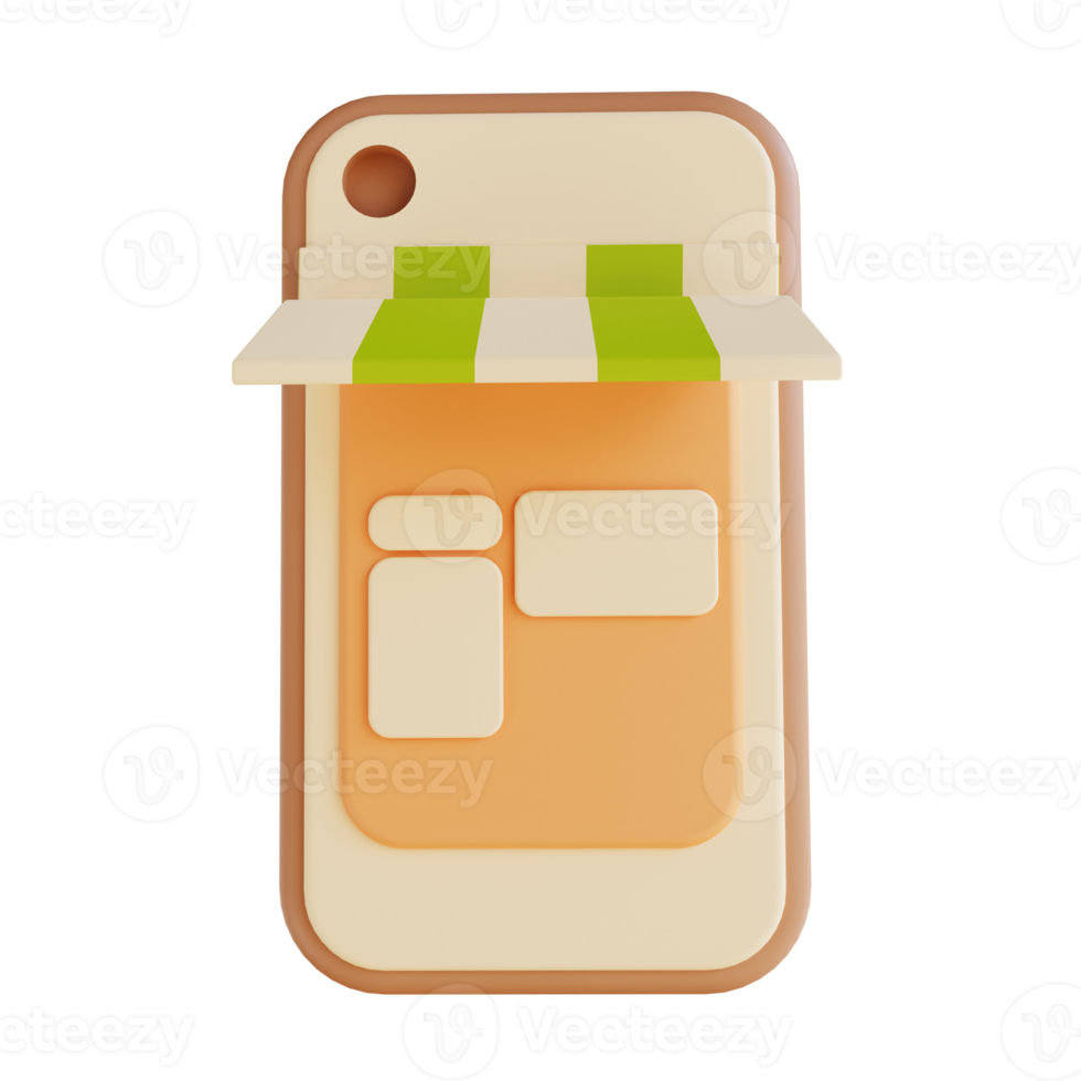 3D illustration mobile store 10856211 PNG 3D illustration mobile store 10856211 PNG