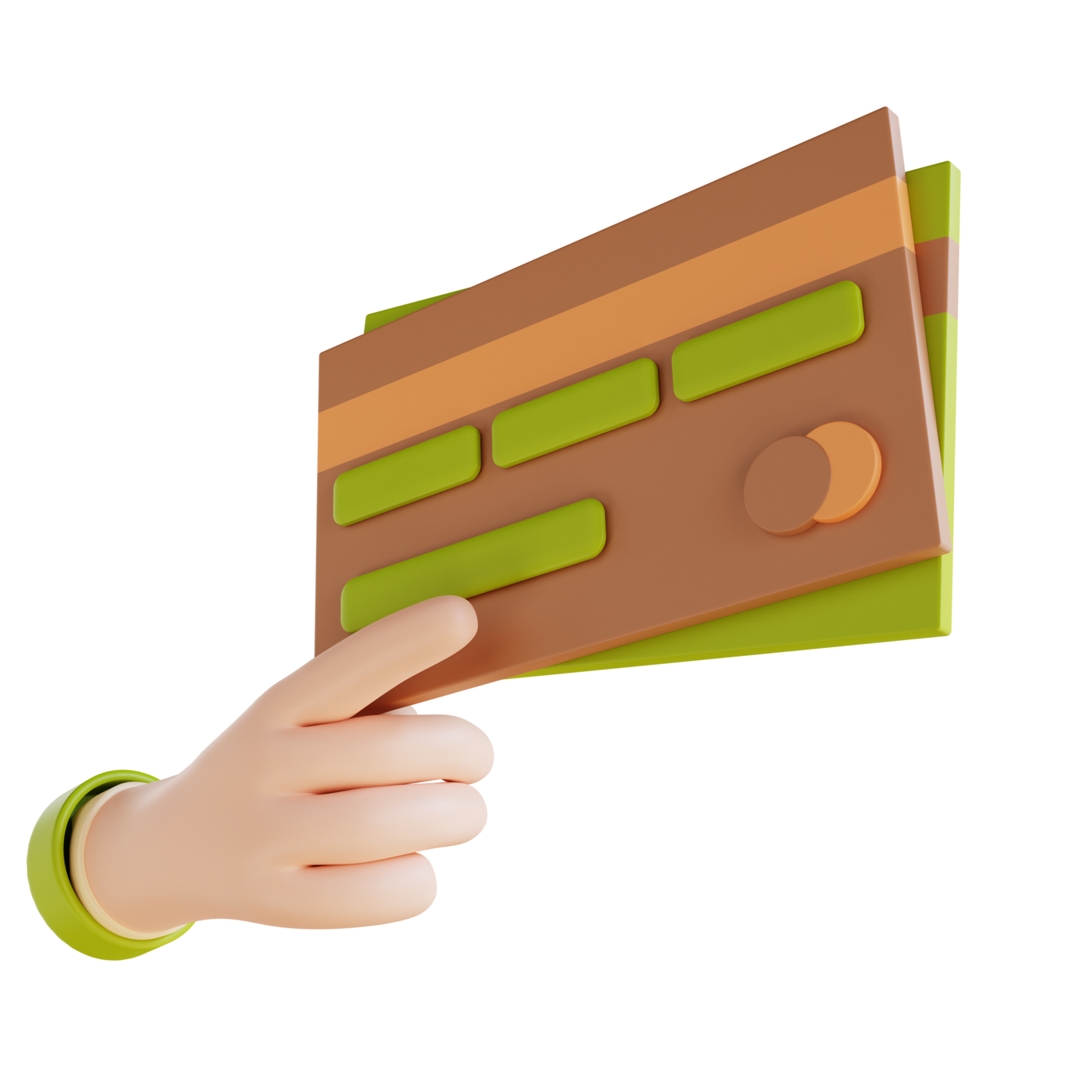 3d Illustration Hand And Credit Card 10856212 Png