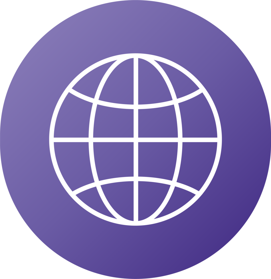 Globe Gradient Icon Button 10856767 PNG