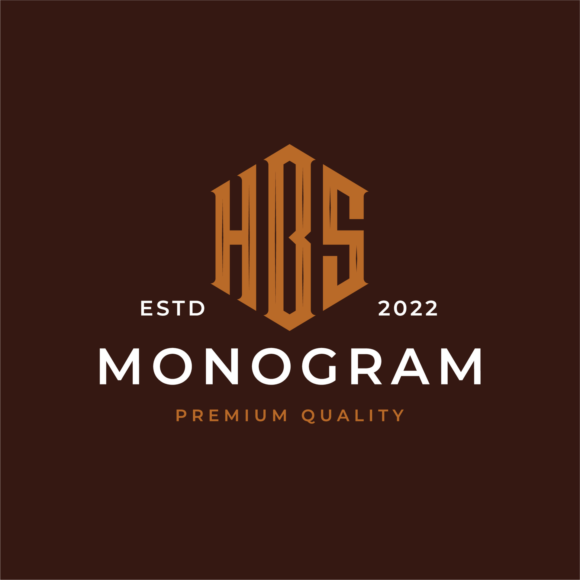 diseño del logotipo hbs de la letra inicial del monograma. vector de icono inicial de negocio ...