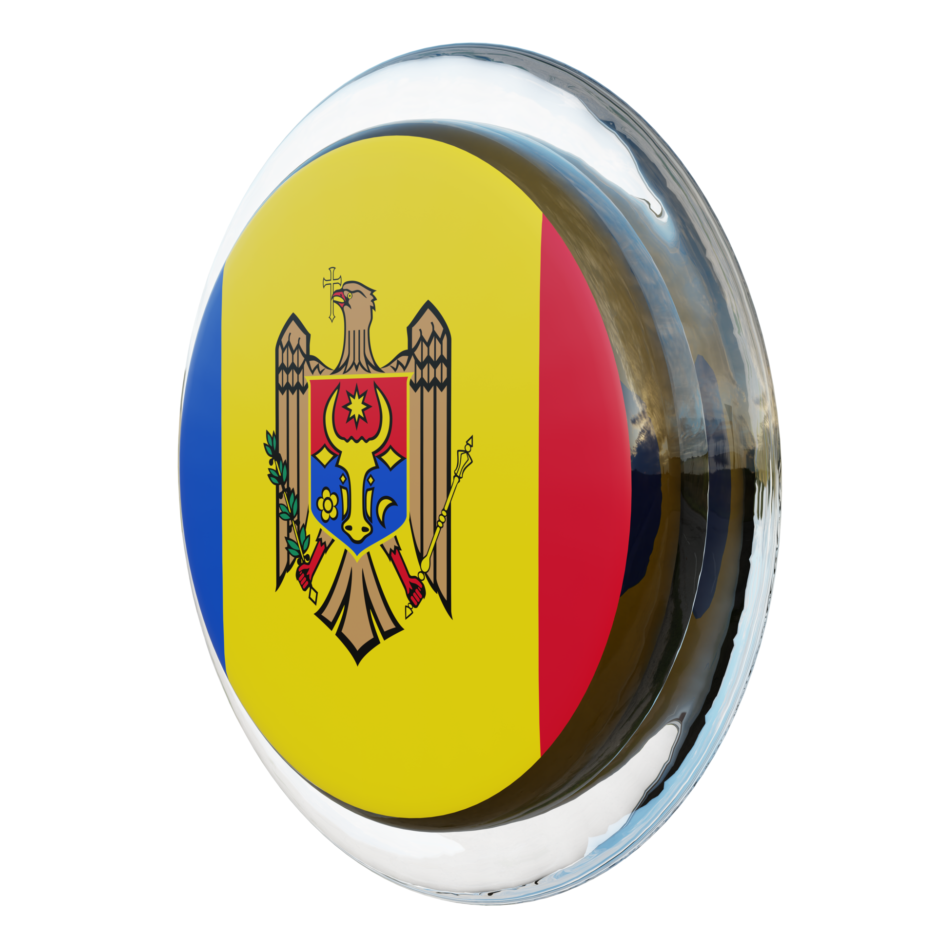 Moldova Right View 3d textured glossy circle flag 10864974 PNG Moldova Right View 3d textured glossy circle flag 10864974 PNG