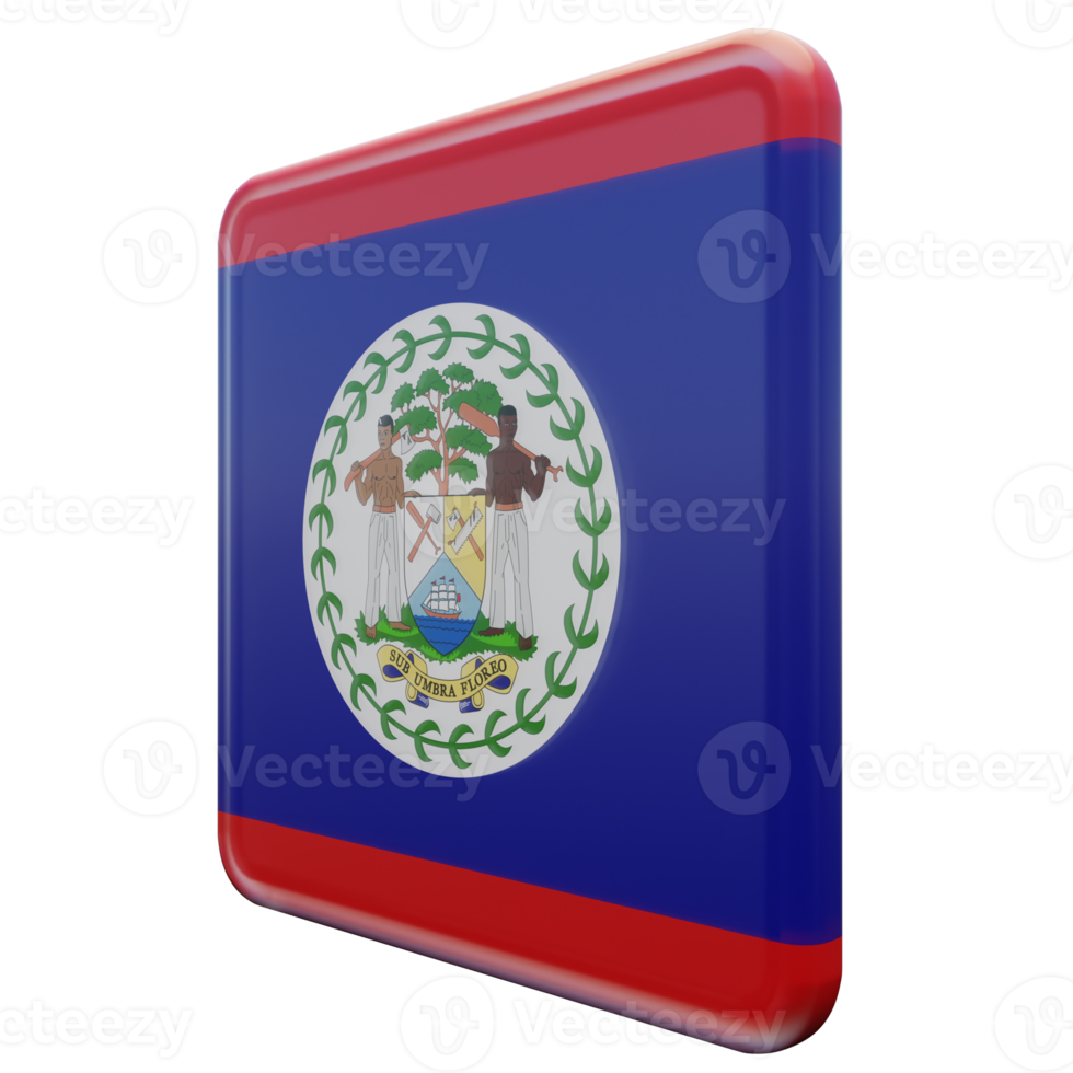 Belize Right View 3d textured glossy square flag 10865063 PNG Belize Right View 3d textured glossy square flag 10865063 PNG