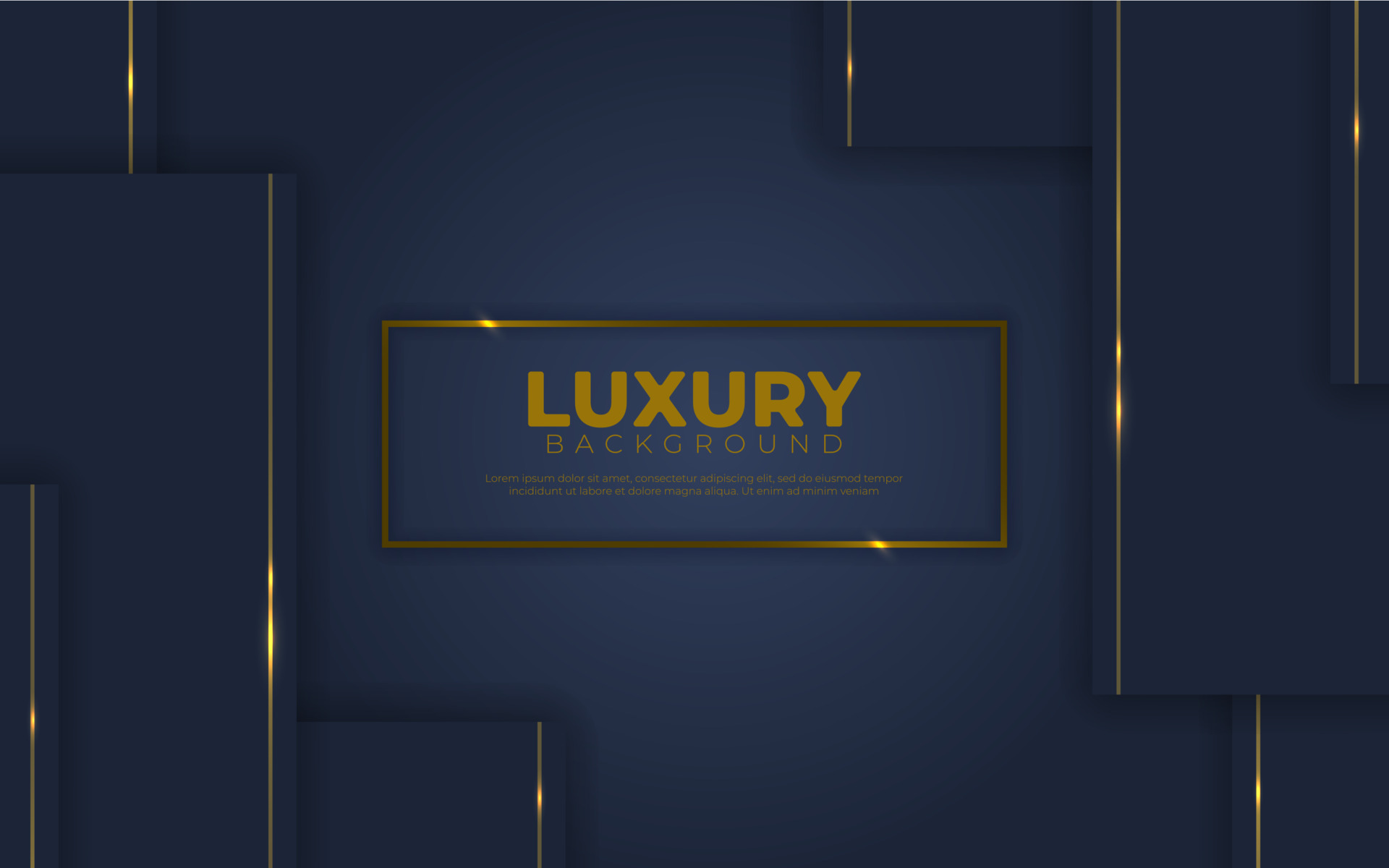 Abstract geometric luxury dark blue gold background. 10865767 Vector Art at Vecteezy