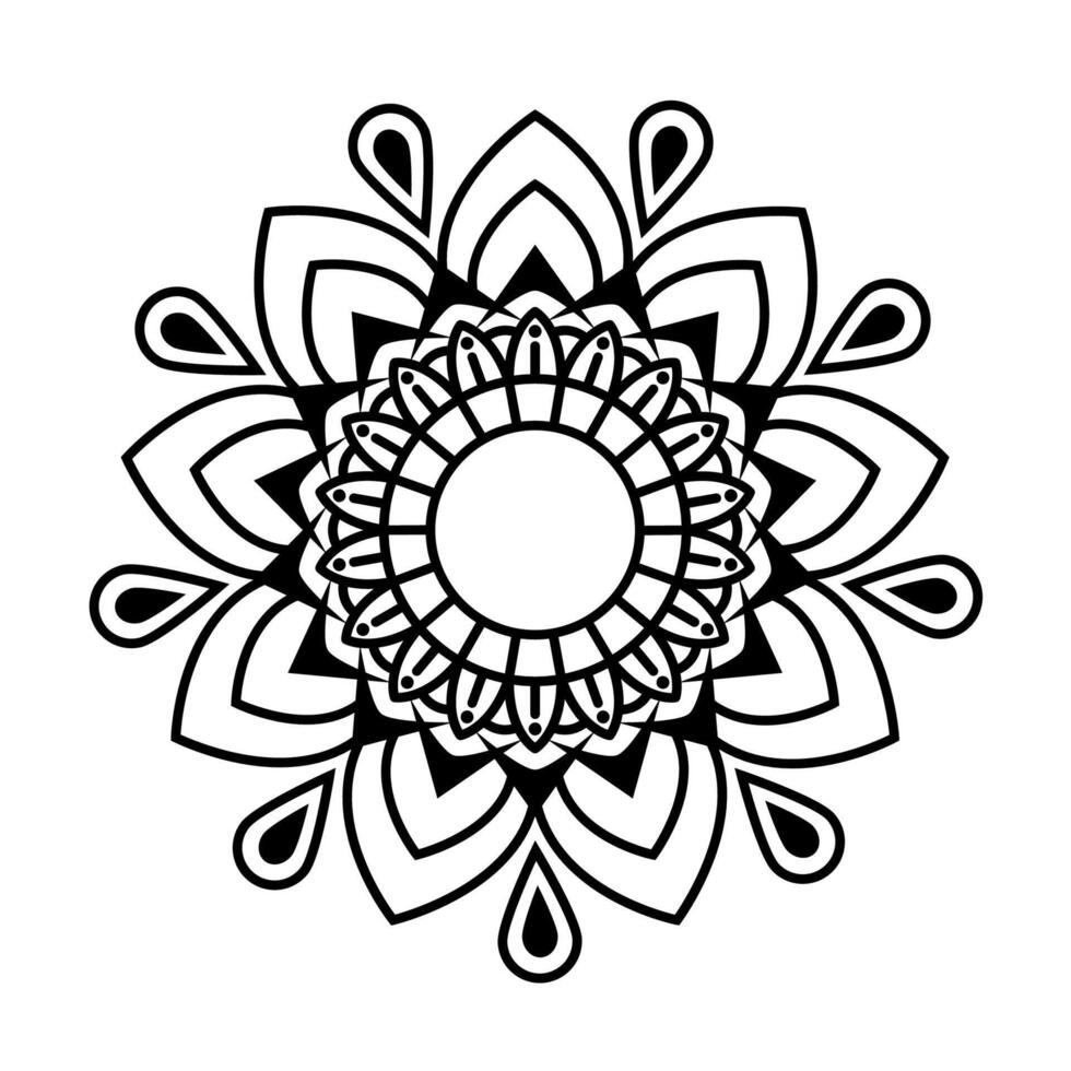 Circular flower mandala pattern for Henna, Mehndi, tattoo, decoration ... Circular flower mandala pattern for Henna, Mehndi, tattoo, decoration ...
