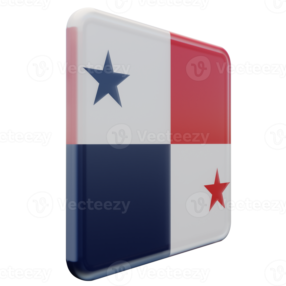 Panama Left View 3d textured glossy square flag 10868135 PNG Panama Left View 3d textured glossy square flag 10868135 PNG