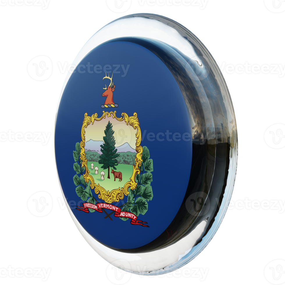 Vermont Right View 3d textured glossy circle flag 10868319 PNG Vermont Right View 3d textured glossy circle flag 10868319 PNG
