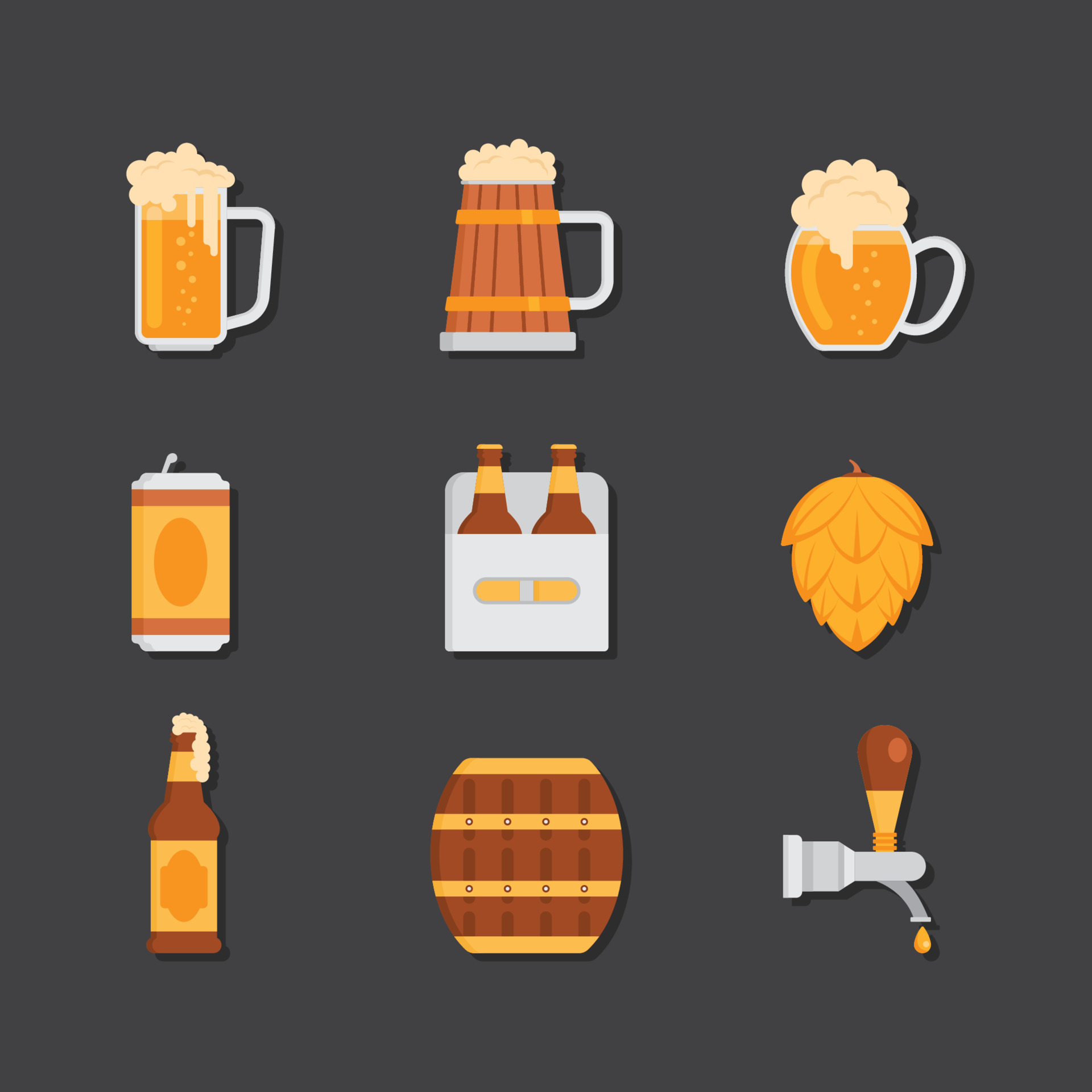 Set Of Beer Icons 10868614 Vector Art at Vecteezy Set Of Beer Icons 10868614 Vector Art at Vecteezy