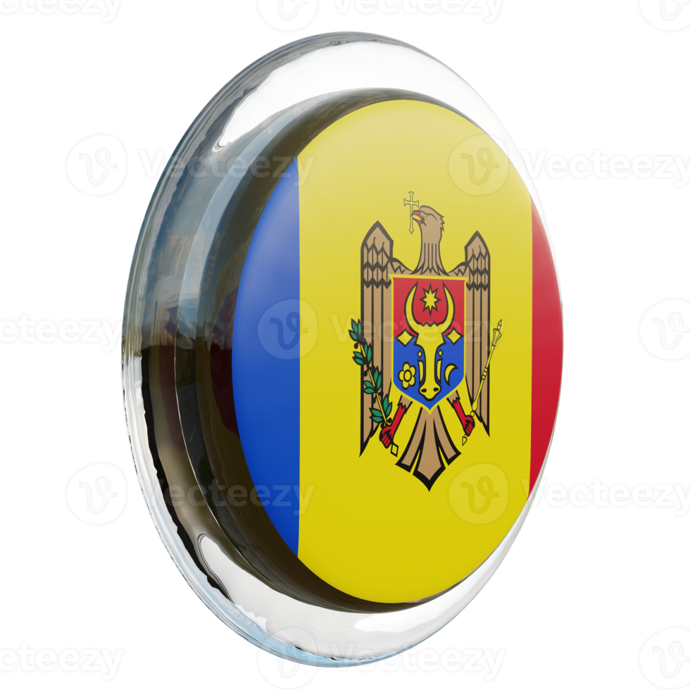 Moldova Left View 3d textured glossy circle flag 10868684 PNG Moldova Left View 3d textured glossy circle flag 10868684 PNG