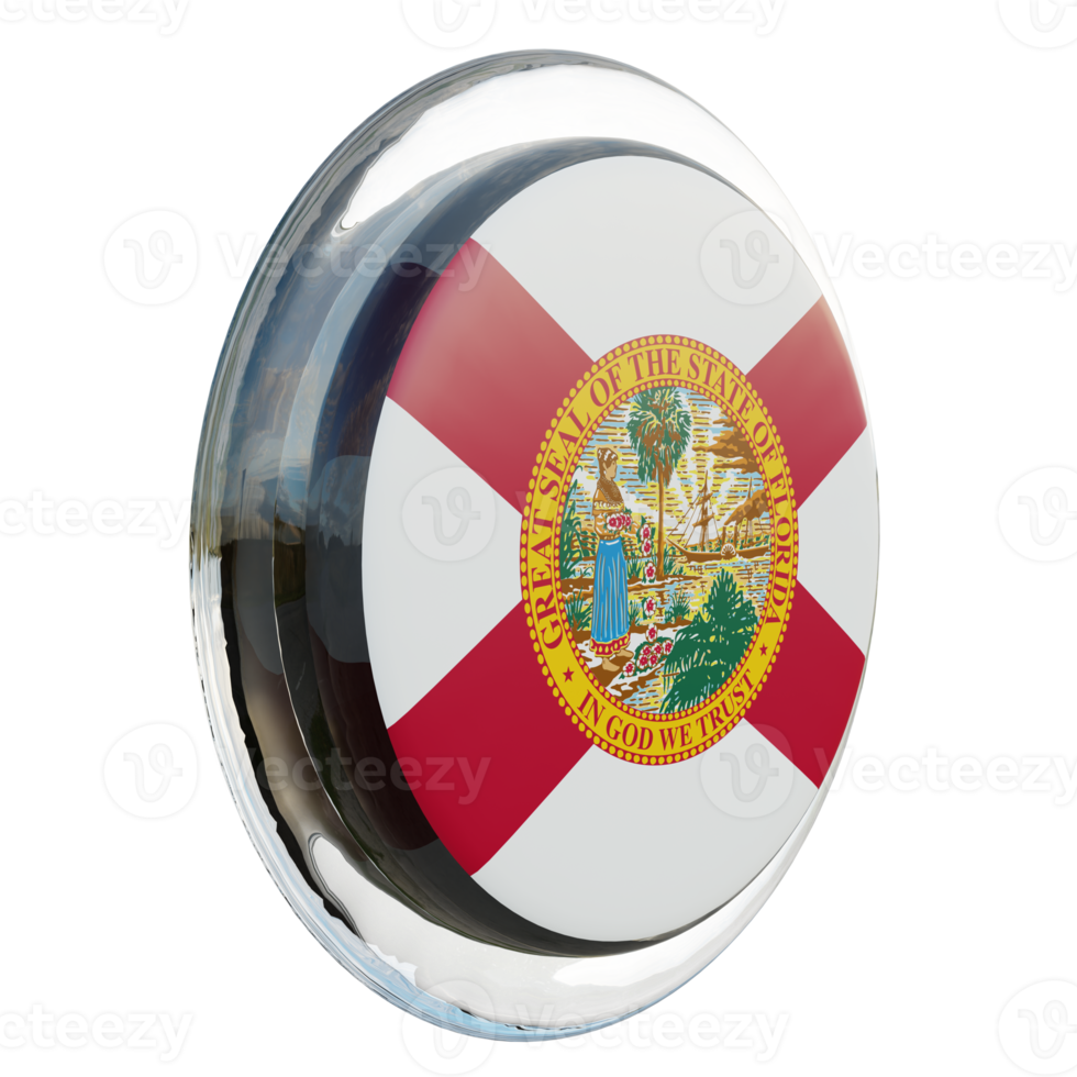 Florida Left View 3d textured glossy circle flag 10869042 PNG Florida Left View 3d textured glossy circle flag 10869042 PNG