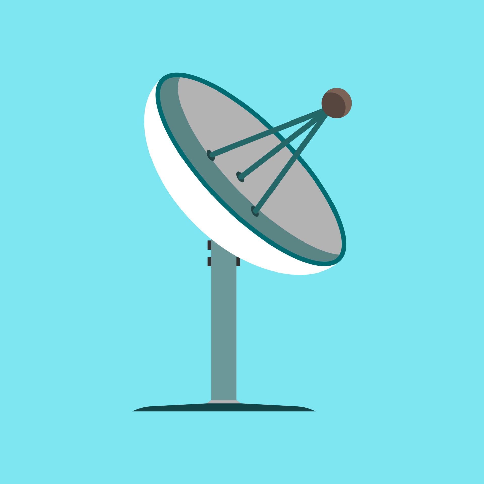 Satellite Antenna Broadcast Space Tv Illustration Vector Icon Sign
