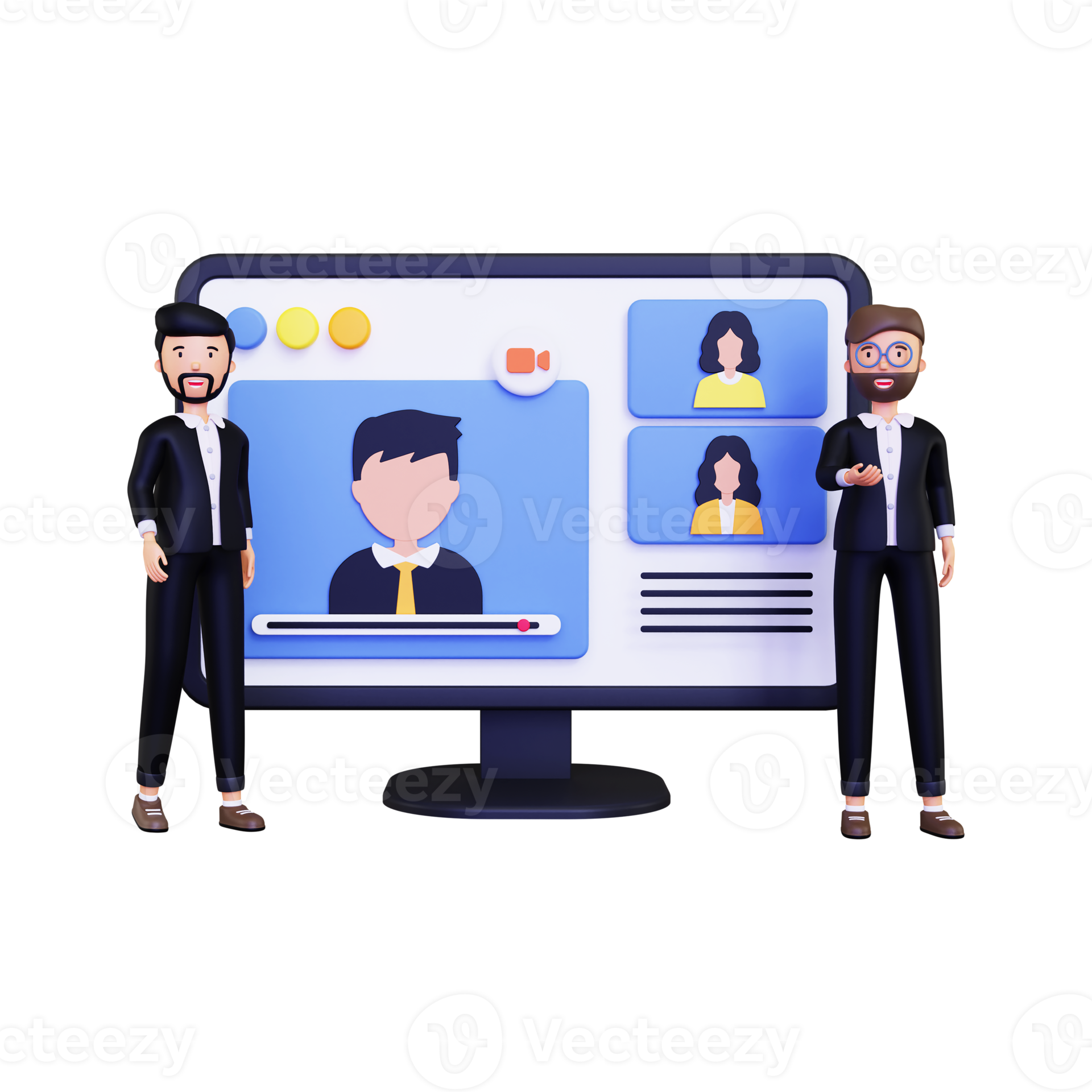 3d Online Webinars For Business 10871612 PNG