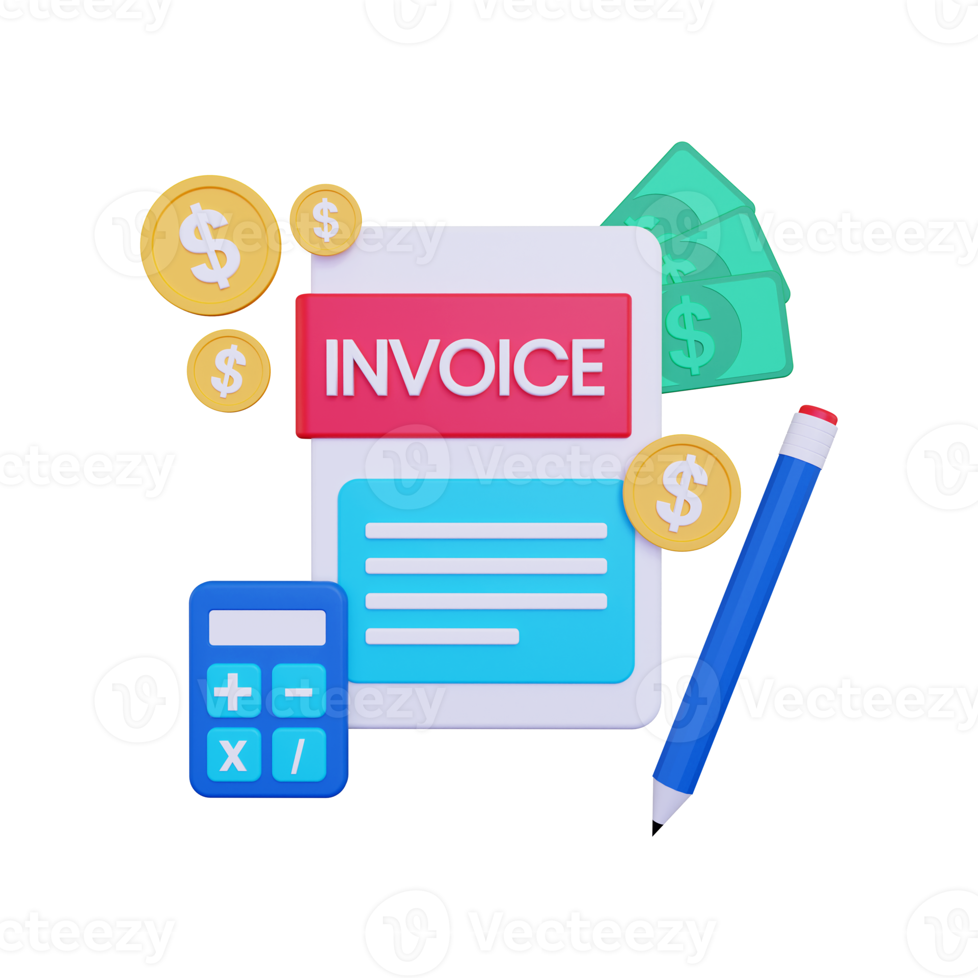 3d Invoice calculation illustration 10871640 PNG 3d Invoice calculation illustration 10871640 PNG