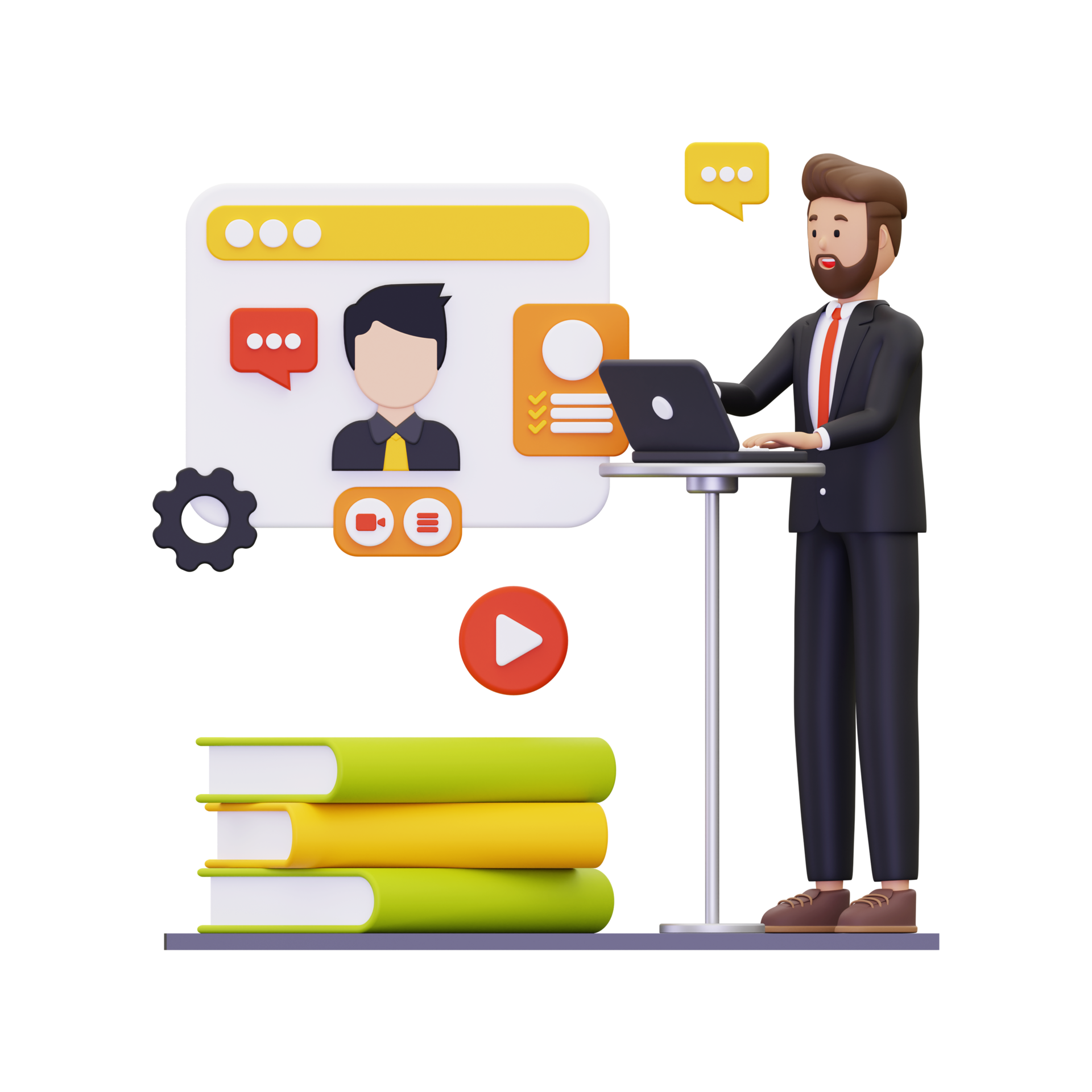 3d online job interview illustration 10871645 PNG 3d online job interview illustration 10871645 PNG