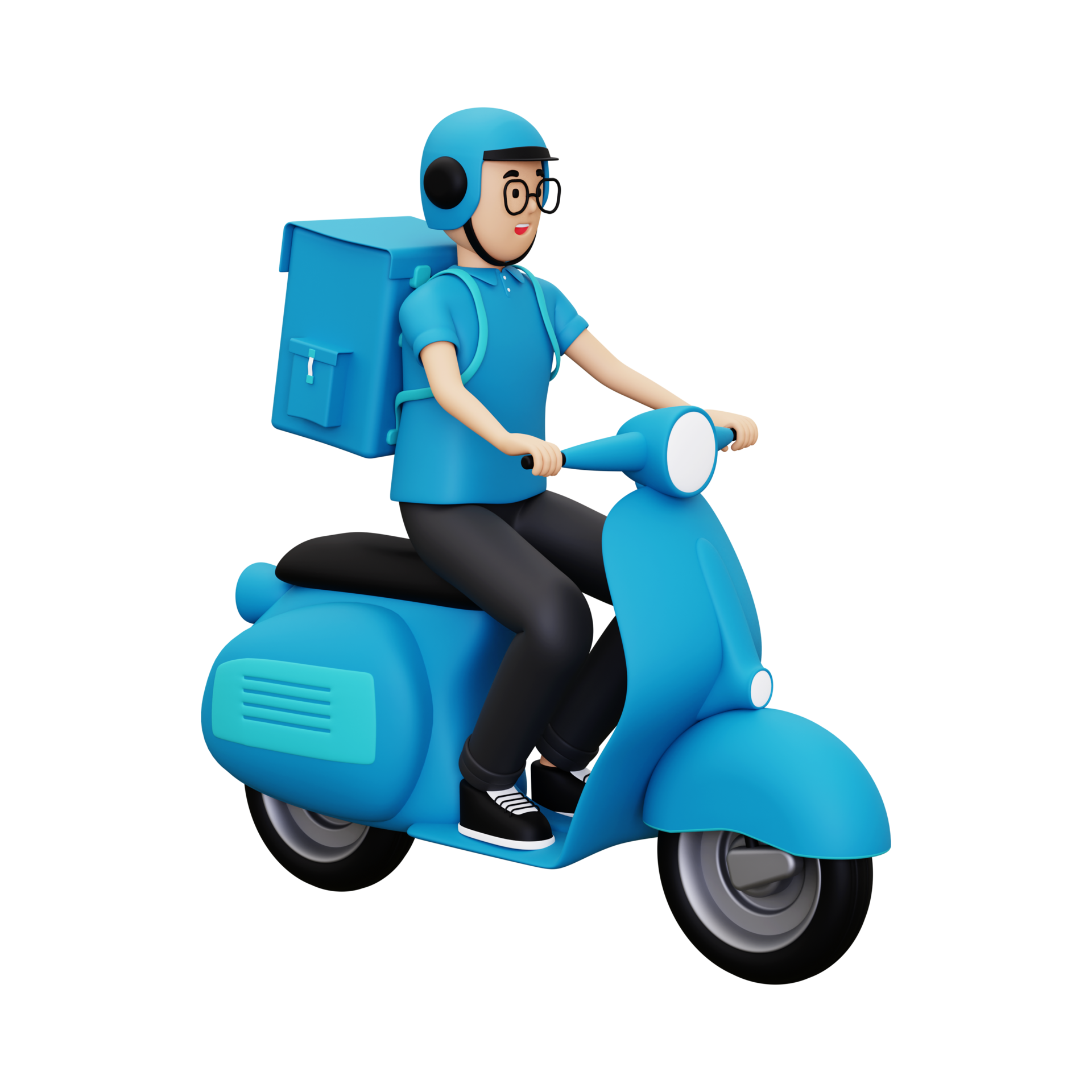 entregador 3d que vai entregar o pacote 10871769 PNG