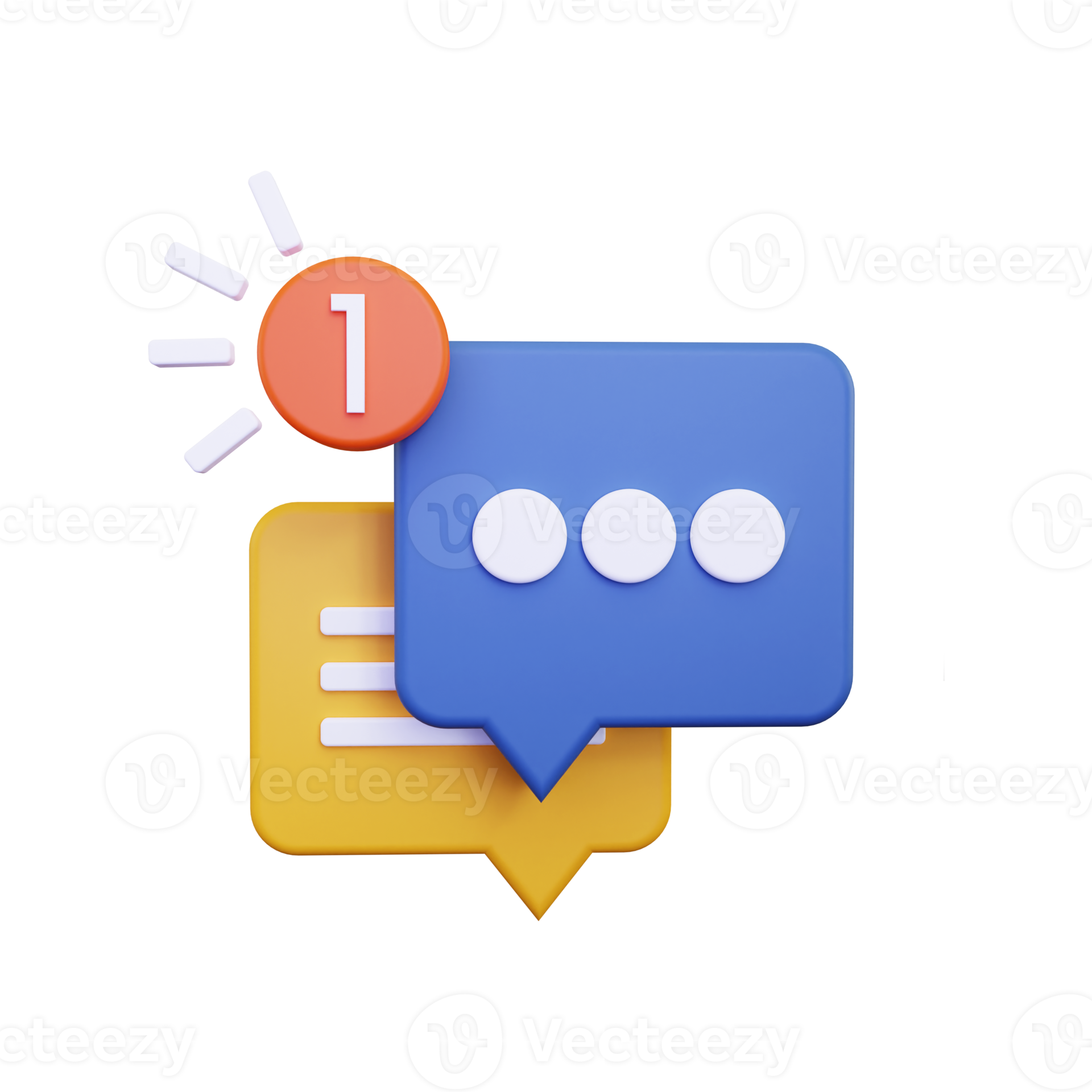 3d Message notification illustration 10871843 PNG