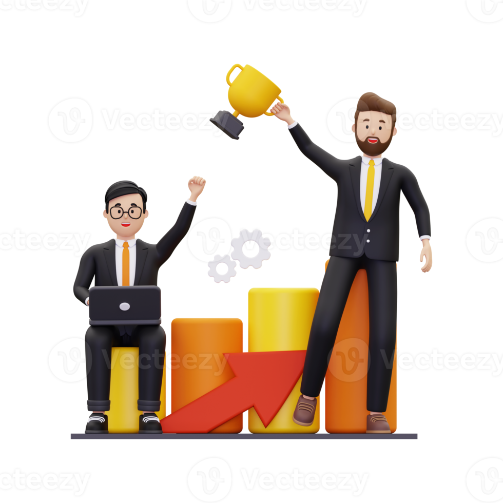 3d Successful Business Partner Illustration 10872245 Png