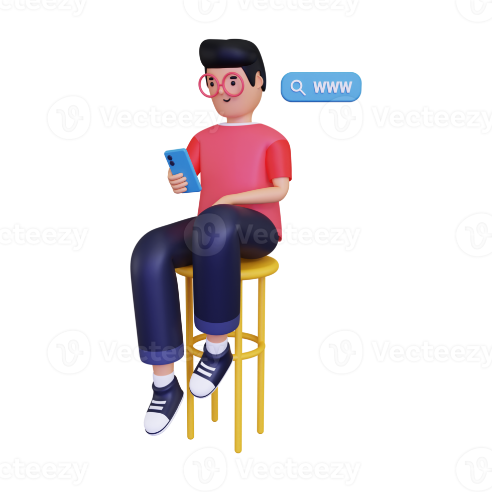 3d Man searching via internet 10872400 PNG 3d Man searching via internet 10872400 PNG