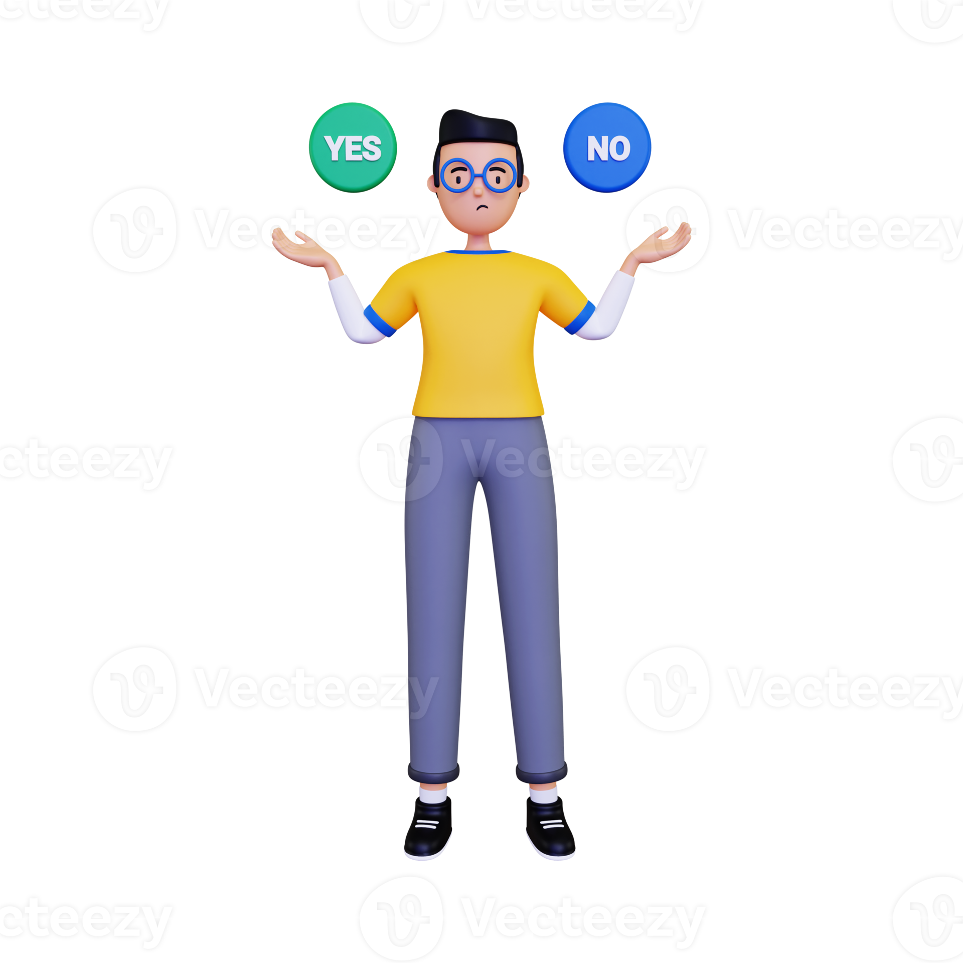 3d Yes Or No 10872450 PNG 3d-yes-or-no-10872450-png