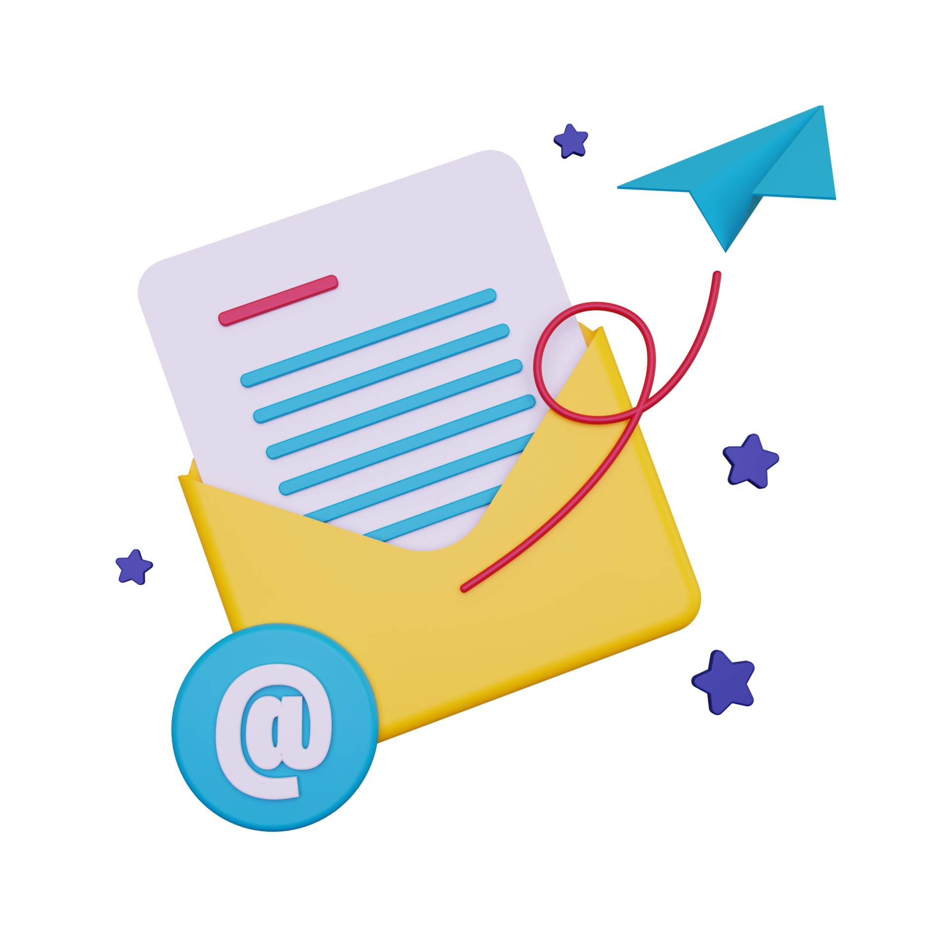 3d Send Email Illustration 10872534 Png