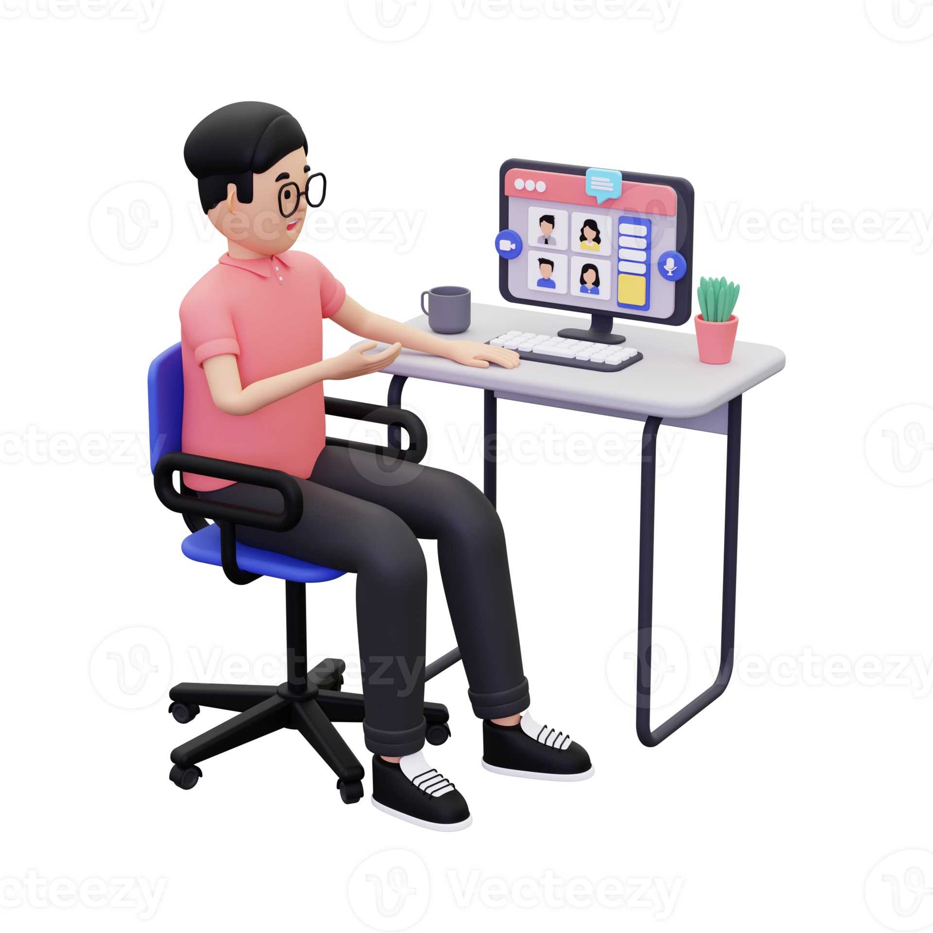 3d Online Webinars For Education illustration 10872632 PNG