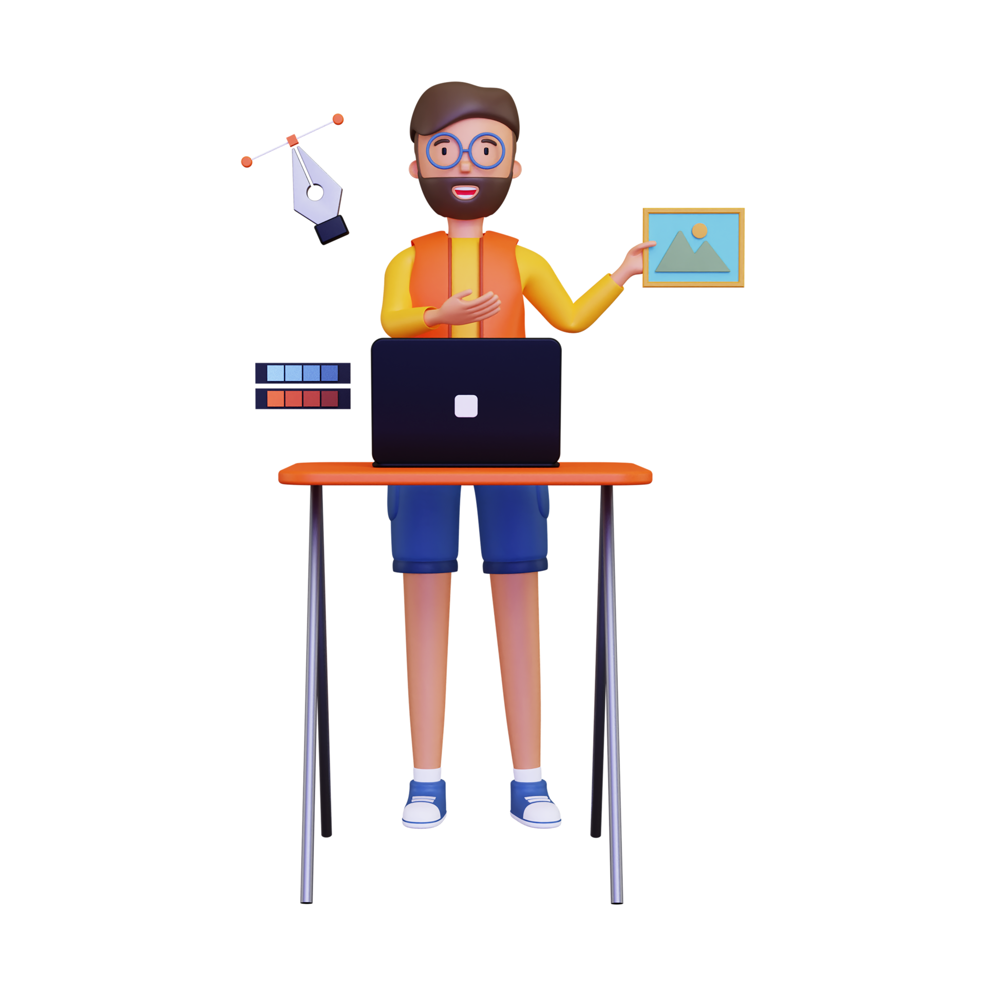 3d Graphic Designer Showing His Work 10873247 PNG 3d-graphic-designer-showing-his-work-10873247-png