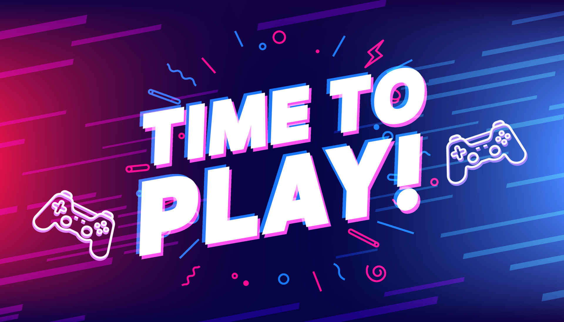 Time To Play Text With Game Controller 10874530 Vector Art At Vecteezy