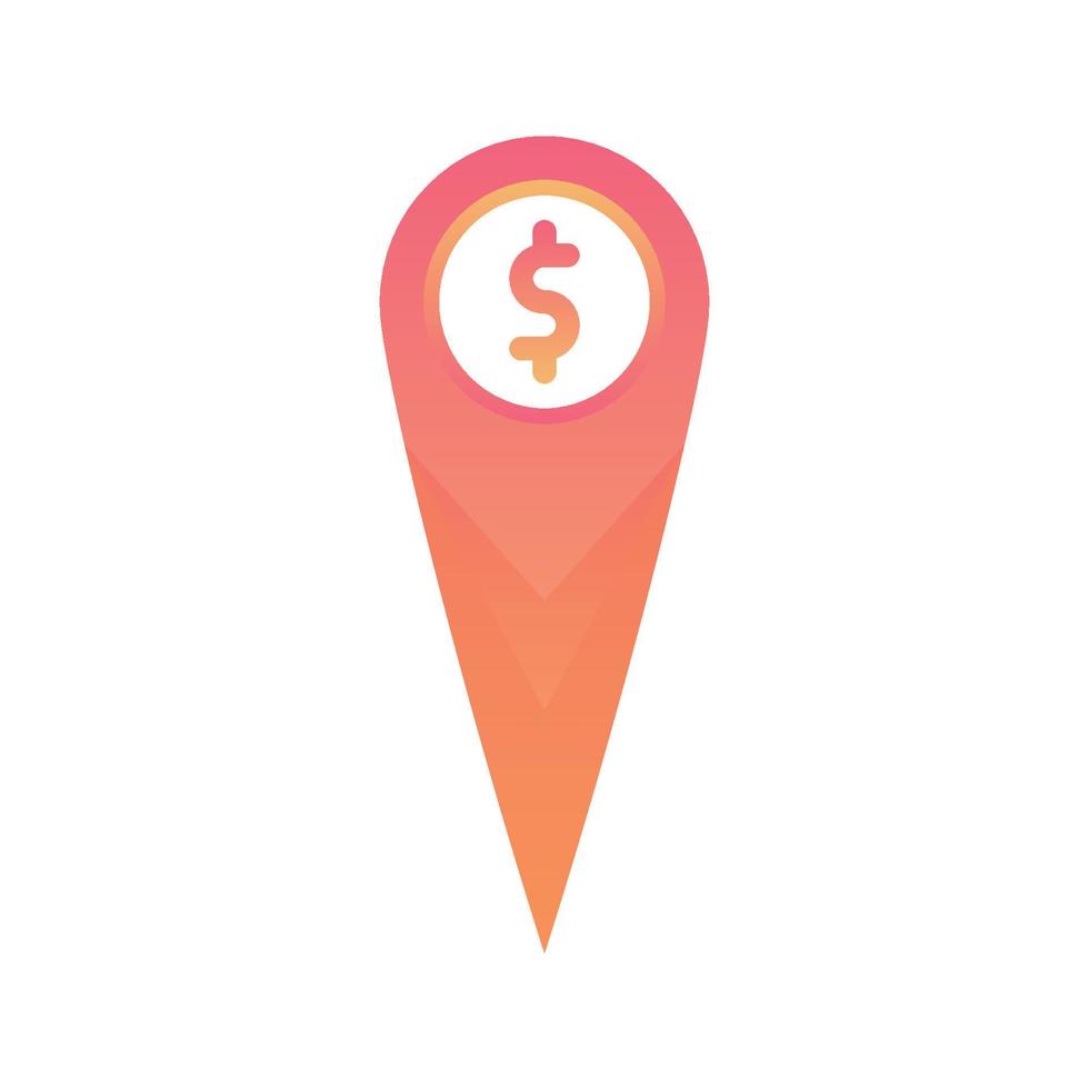 dollar location logo gradient design template icon element 10876558 Vector Art at Vecteezy
