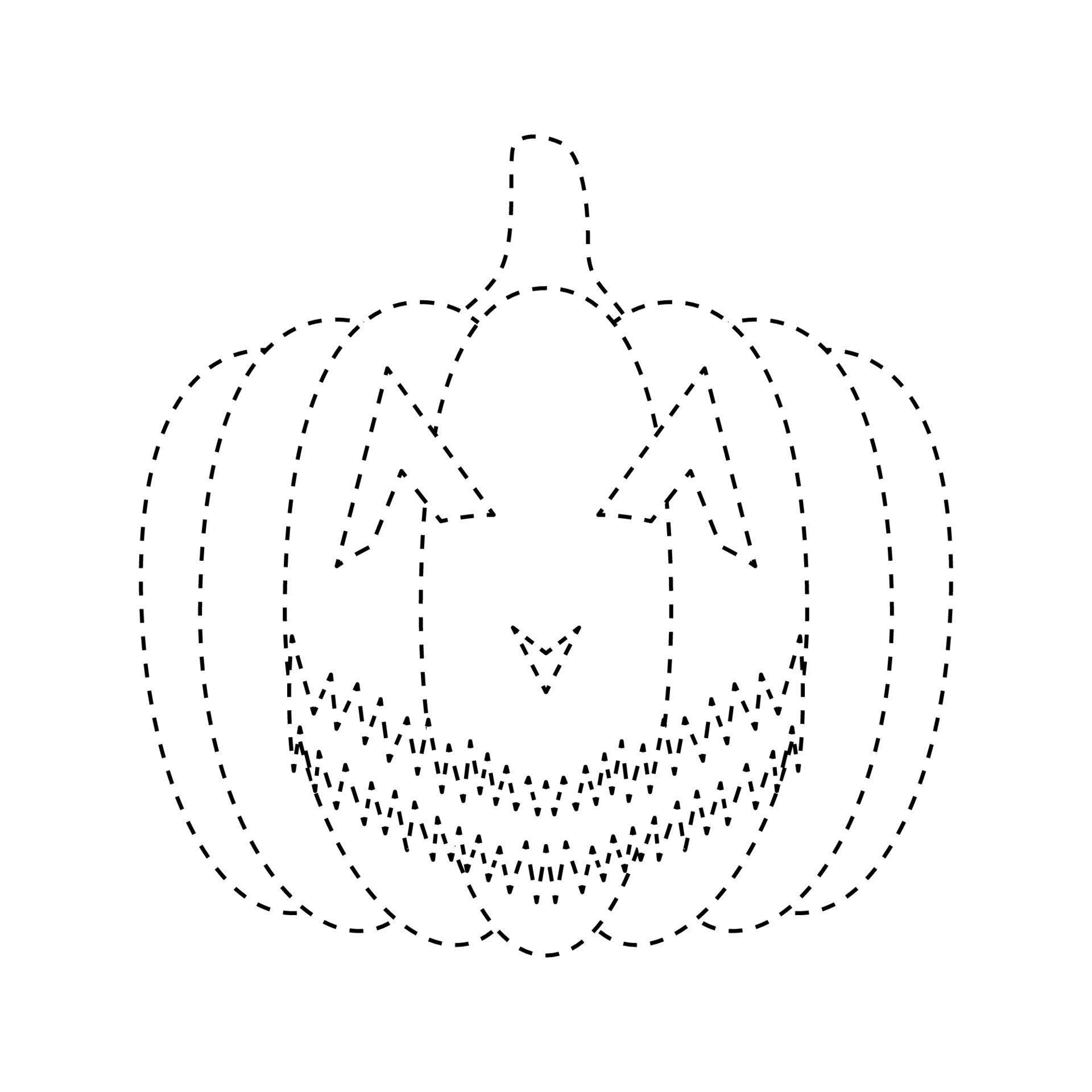 Halloween Pumpkin tracing worksheet for kids 10876822 Vector Art at ...