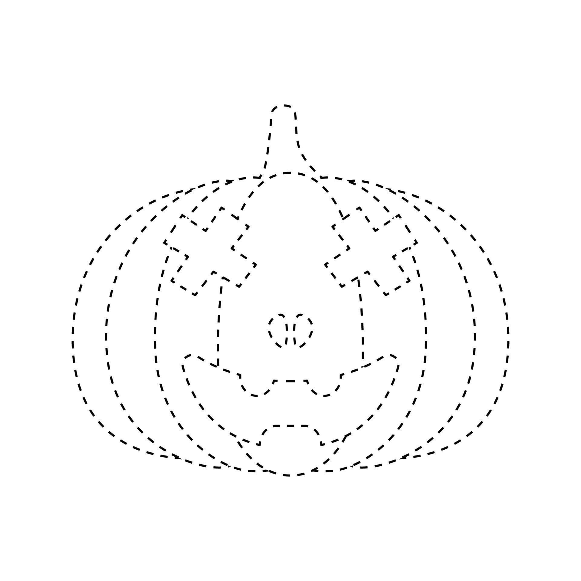 Halloween Pumpkin tracing worksheet for kids 10876855 Vector Art at ...