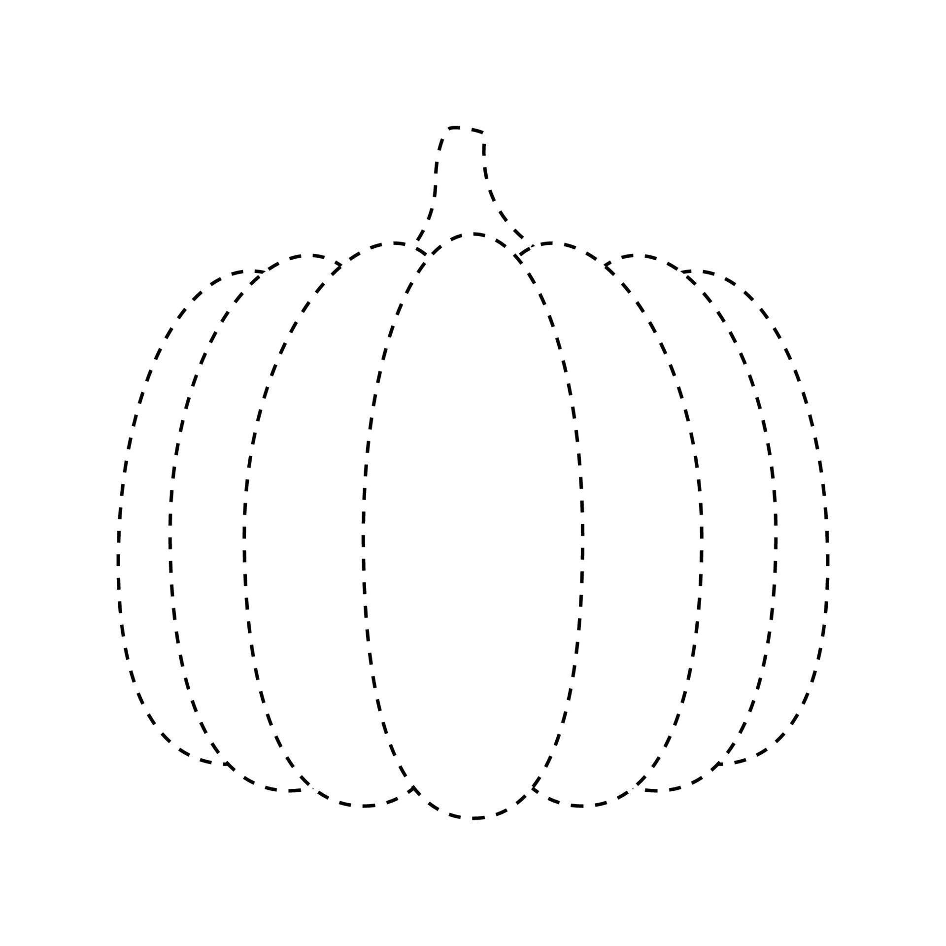 Pumpkin tracing worksheet for kids 10877145 Vector Art at Vecteezy