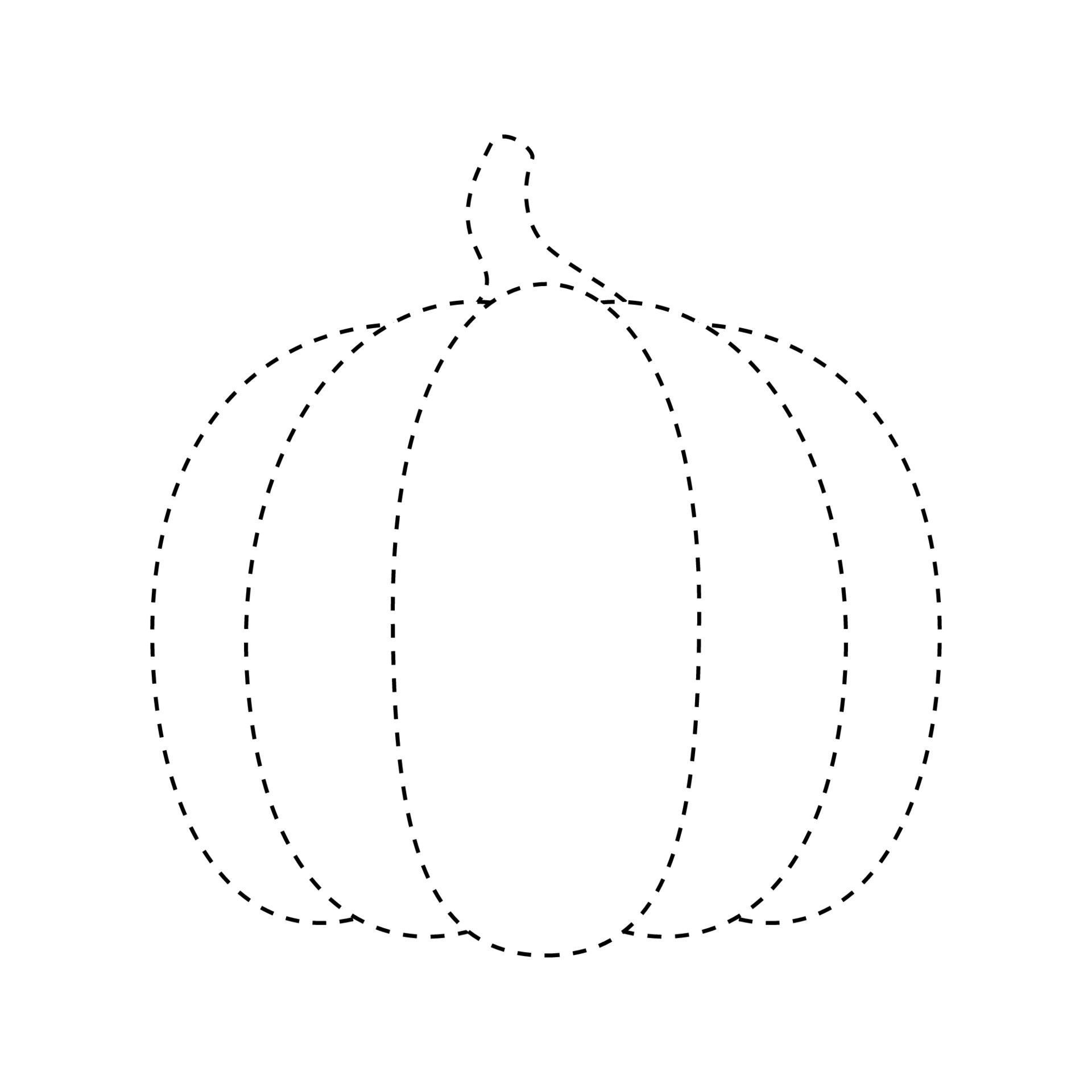Pumpkin tracing worksheet for kids 10877485 Vector Art at Vecteezy