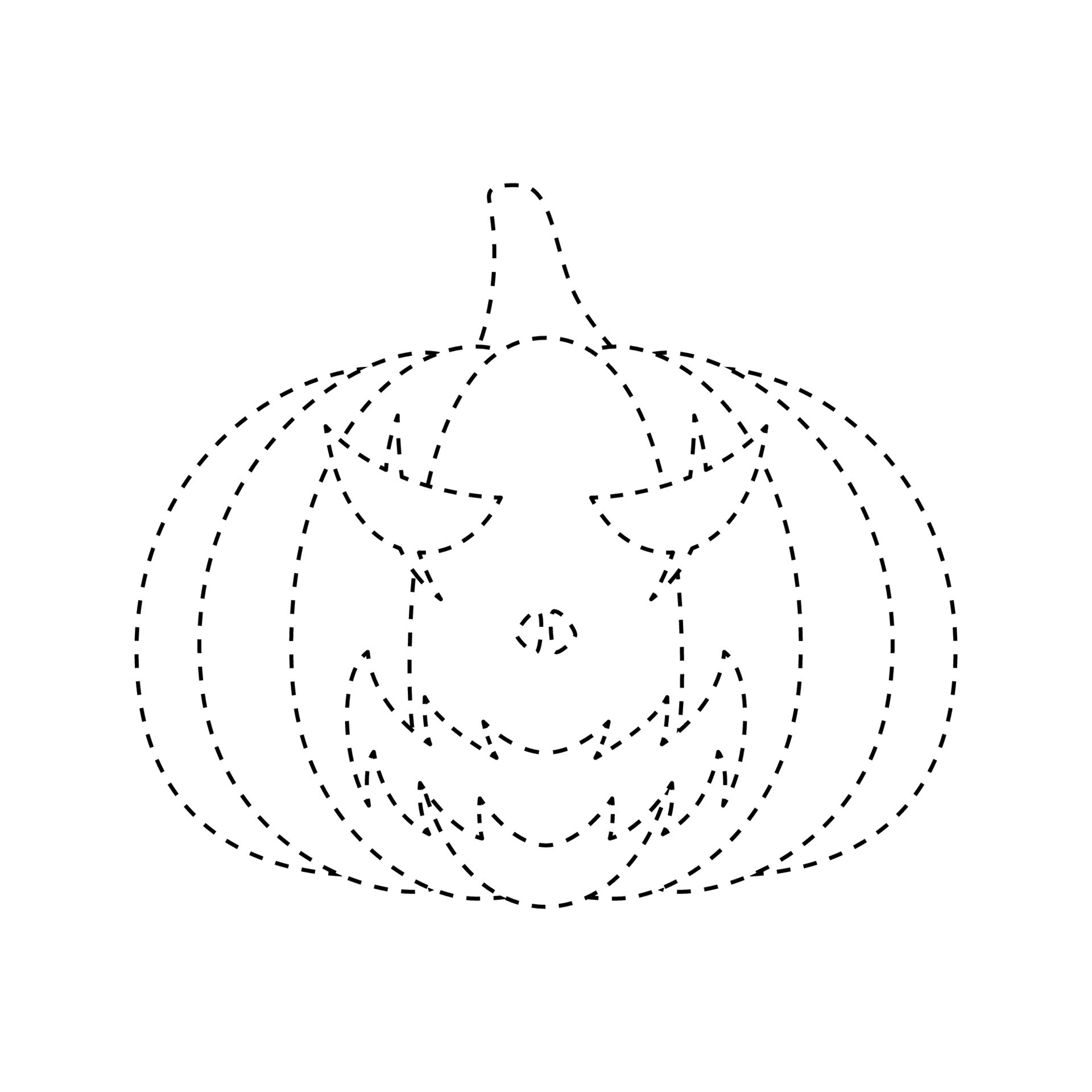 Halloween Pumpkin tracing worksheet for kids 10877486 Vector Art at ...