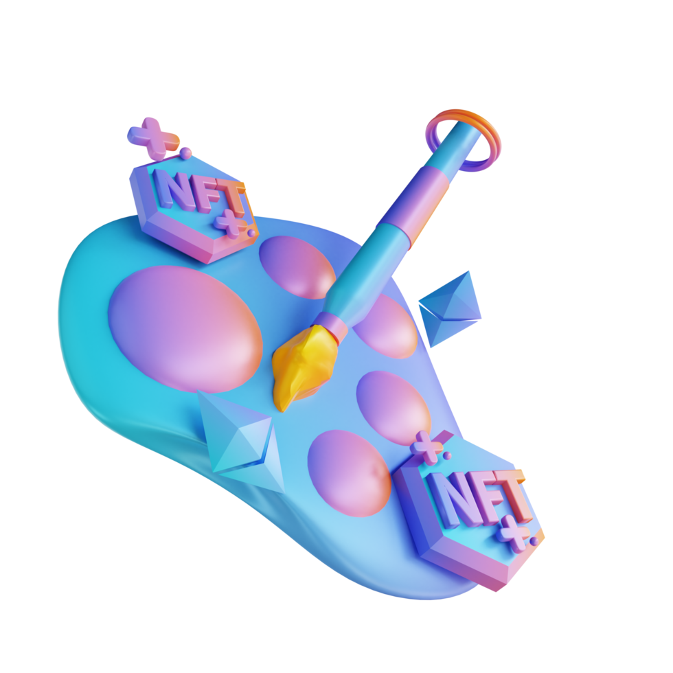 3D illustration NFT color palette 10877528 PNG