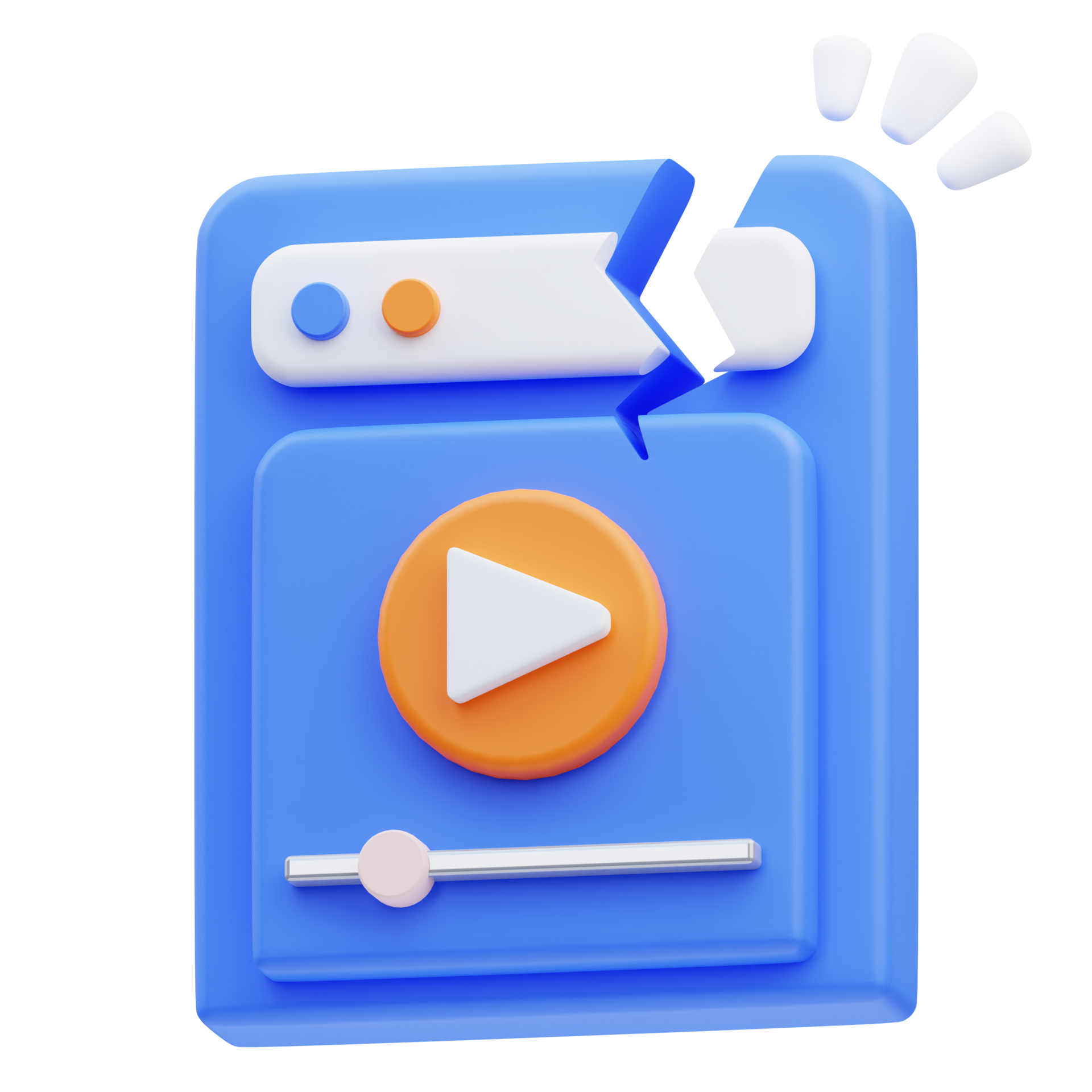 3d Rendering Of Corrupt Media Cute Icon Illustration Empty State 10878970 Png 3930