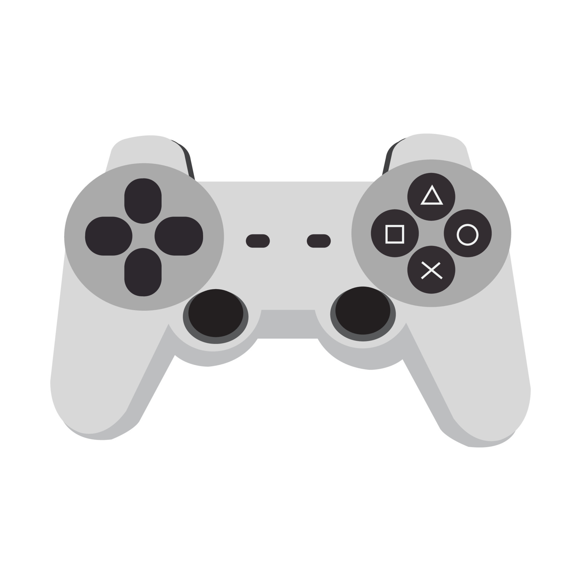 Video Game Console Joystick Vector Illustration Gaming Button Computer