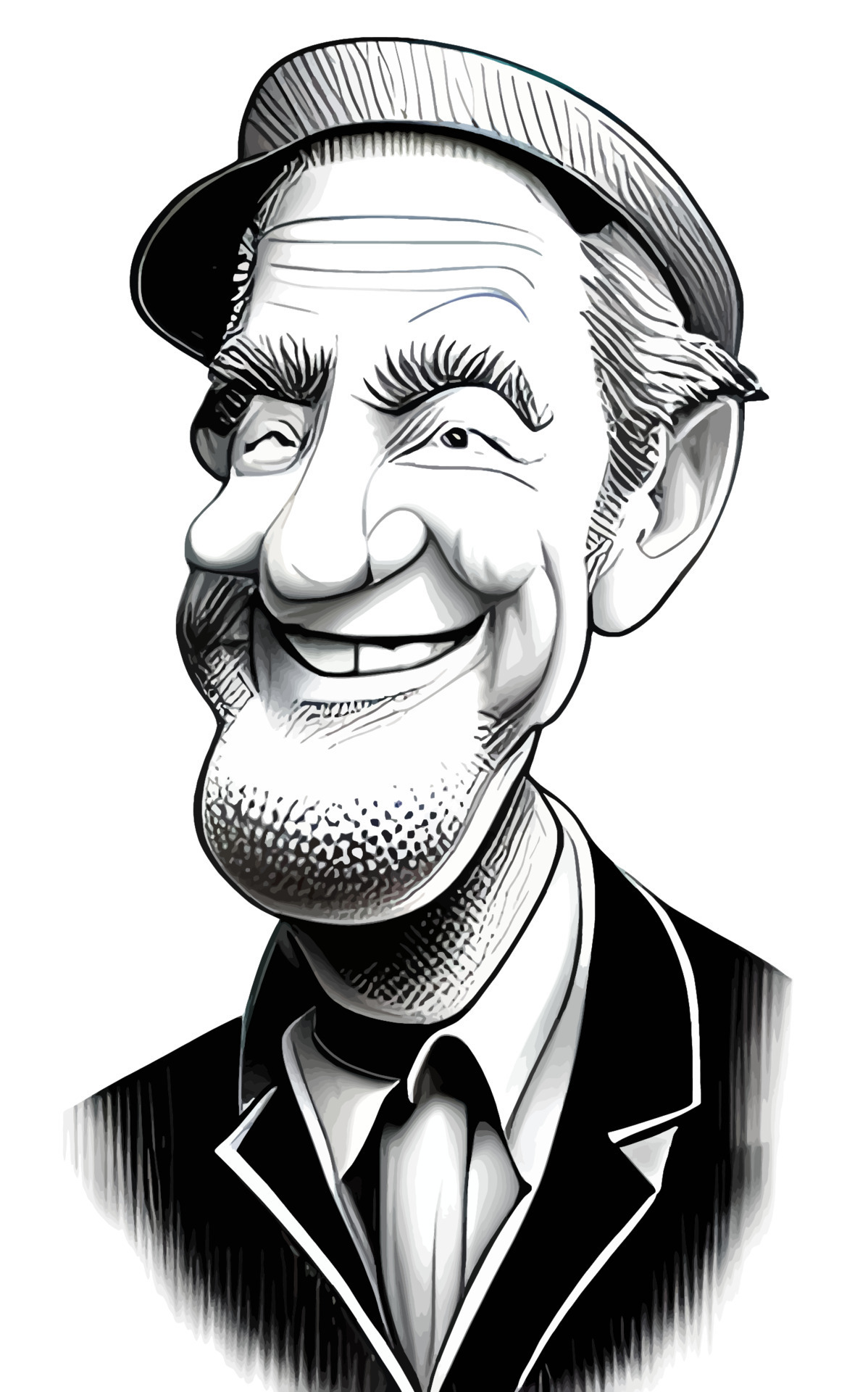 Comic Caricatures Of Happy Old Man 10880332 Vector Art At Vecteezy