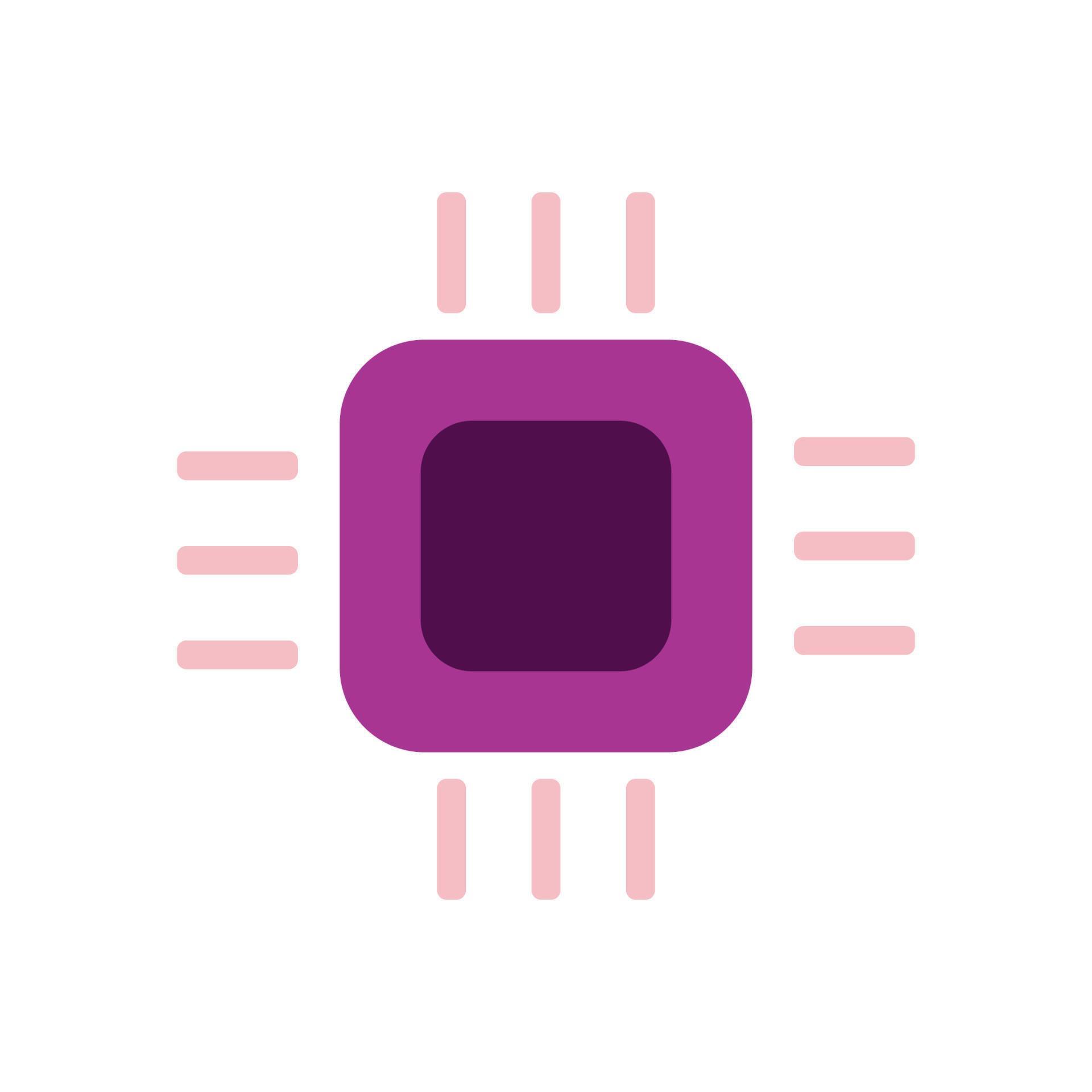 Cpu Chip Technology Vector Icon Computer Electronic Processor Hardware