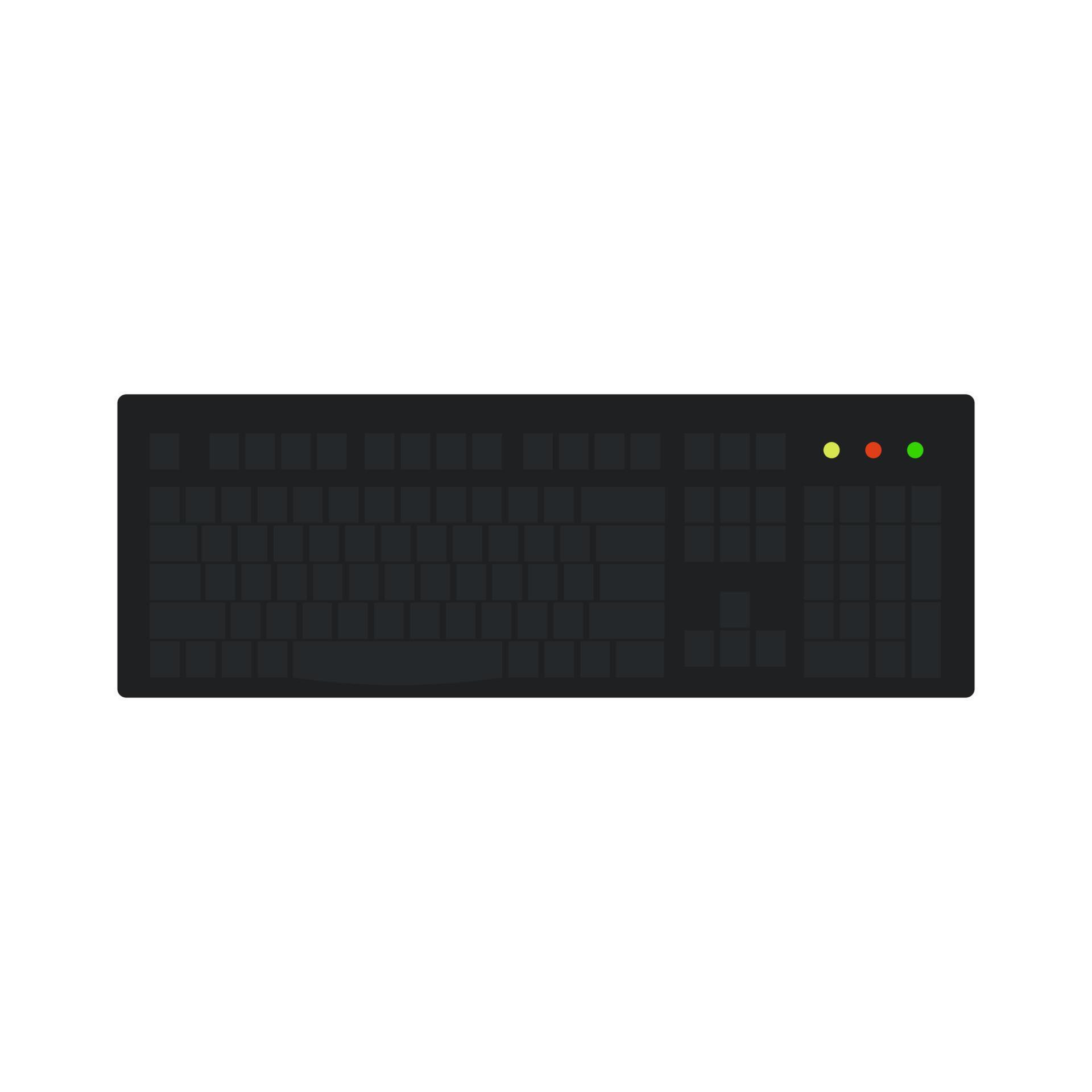 Computer Keyboard Technology Vector Illustration Equipment With Key And Button Office Computer
