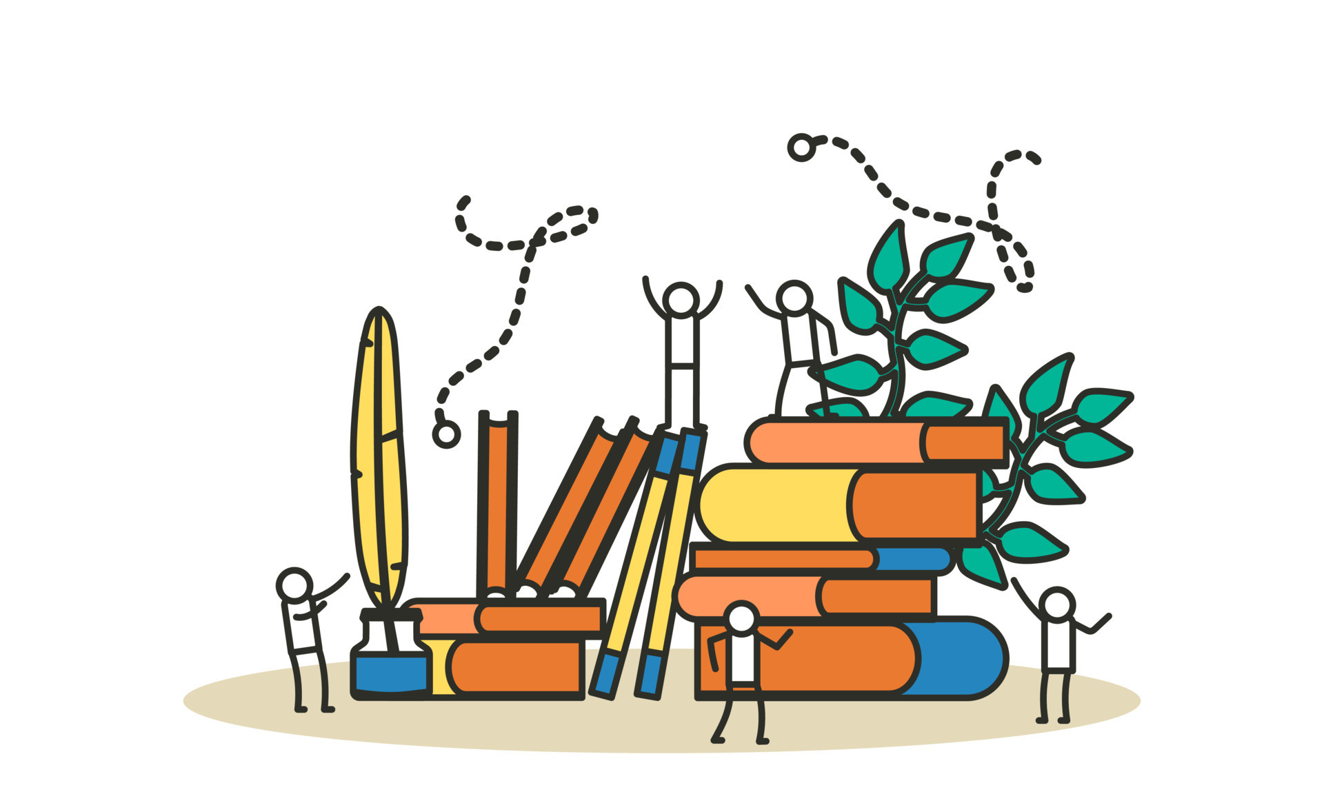 Vector education people person book illustration concept business background. Character school ...