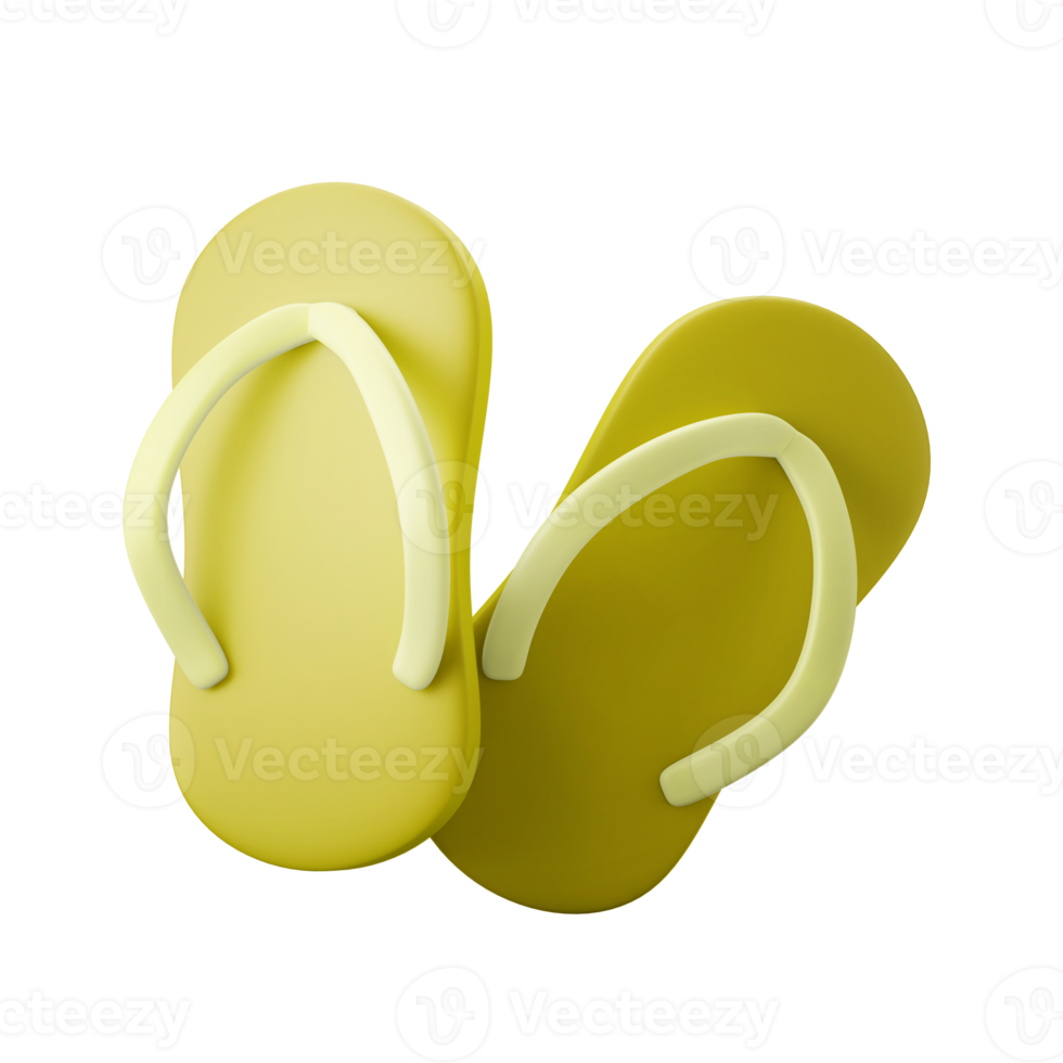 Flip Flop Sandal Slipper 3d Illustration 10882088 Png