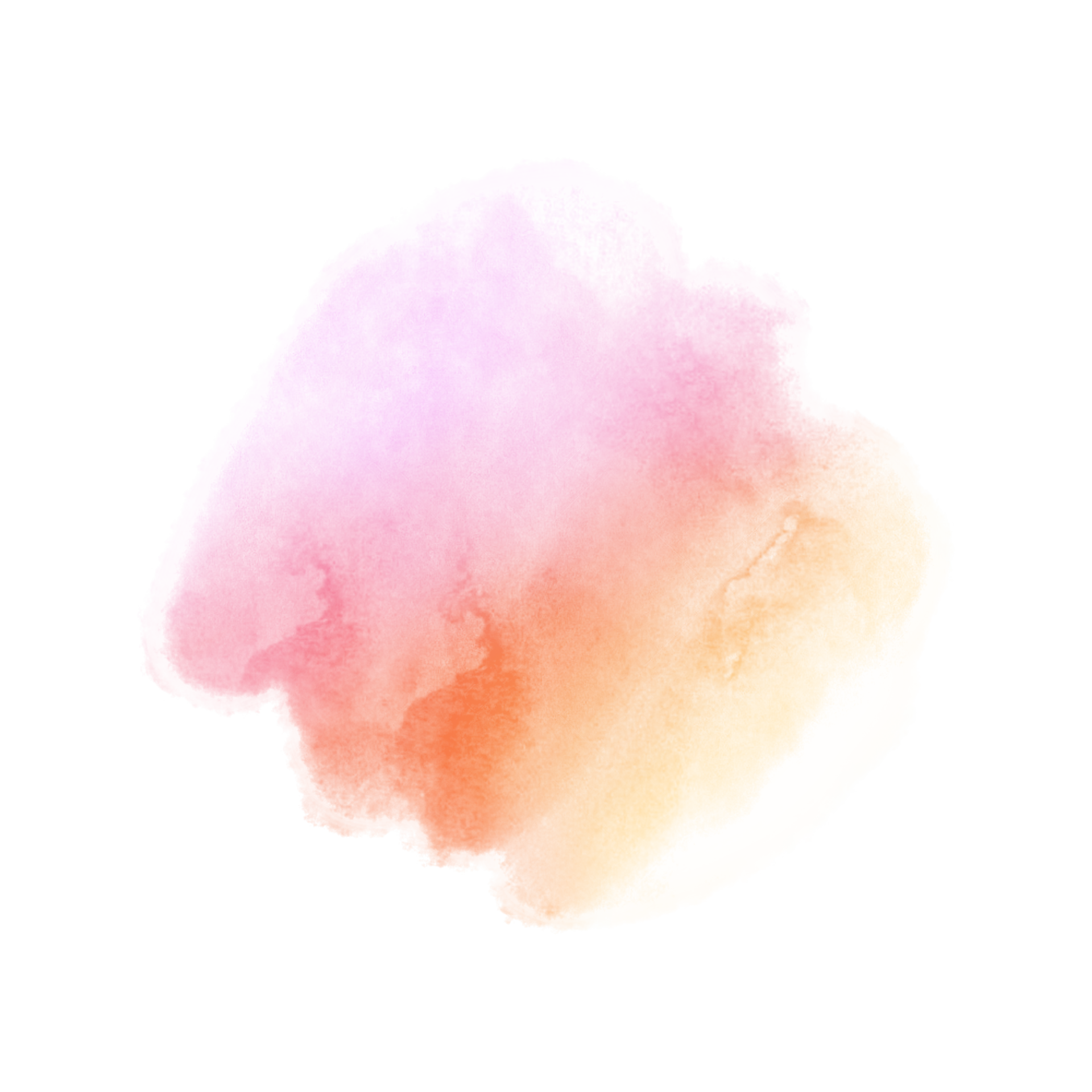 Pink and orange color hand drawn watercolor liquid stain for decorate ...