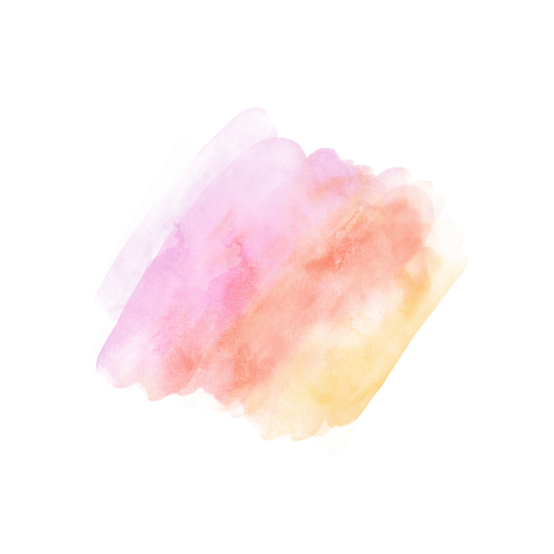 Pink and orange color hand drawn watercolor liquid stain for decorate ...