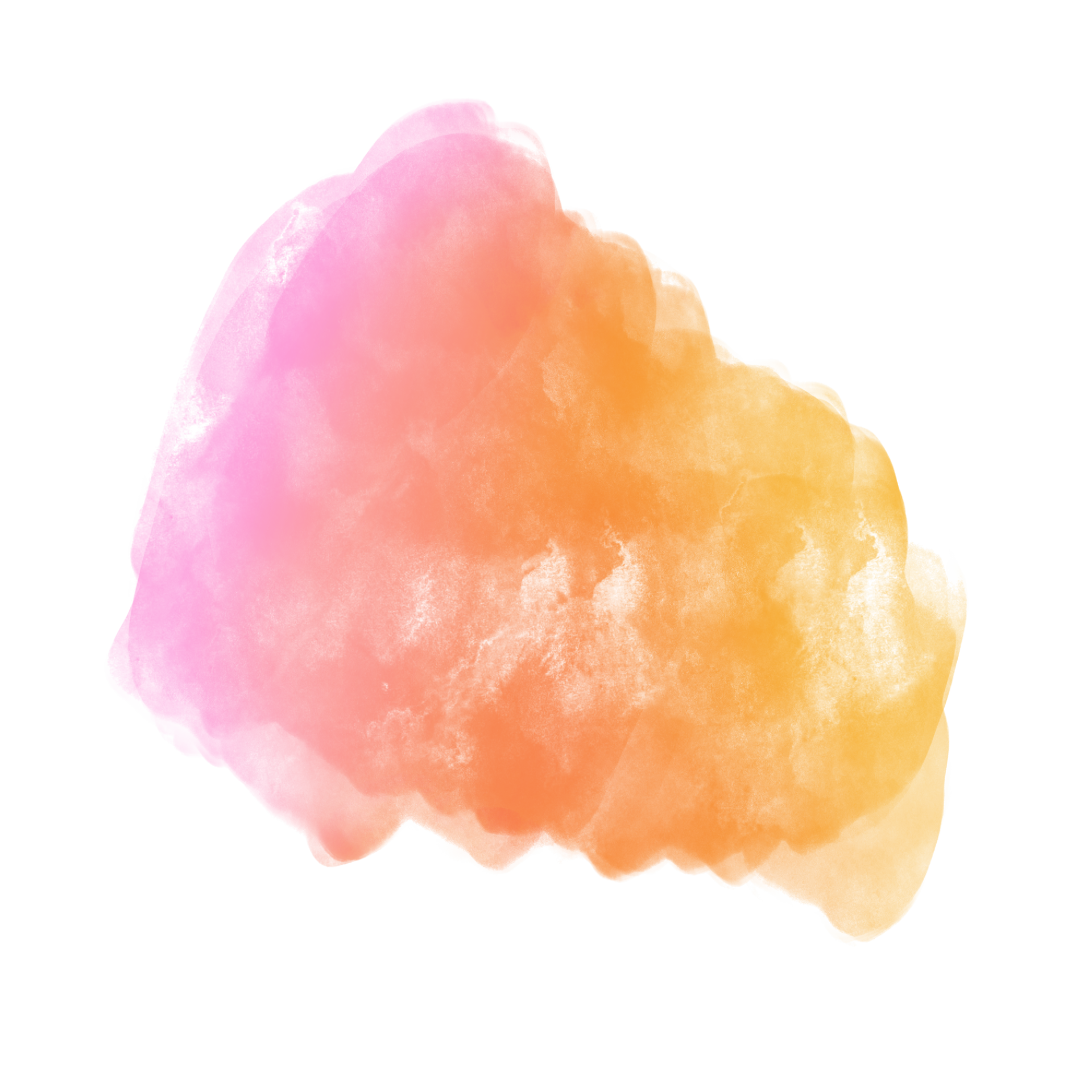 Pink and orange color hand drawn watercolor liquid stain for decorate ...