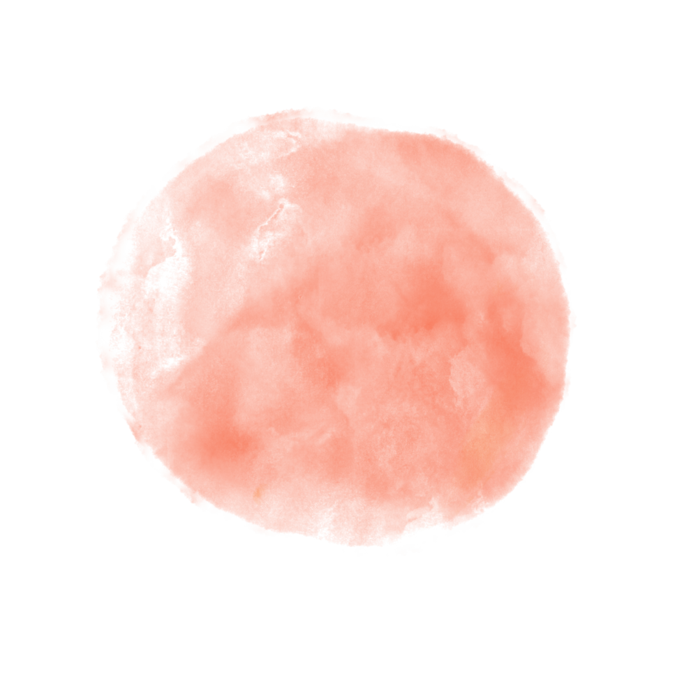 Pink and orange color hand drawn watercolor liquid stain for decorate ...